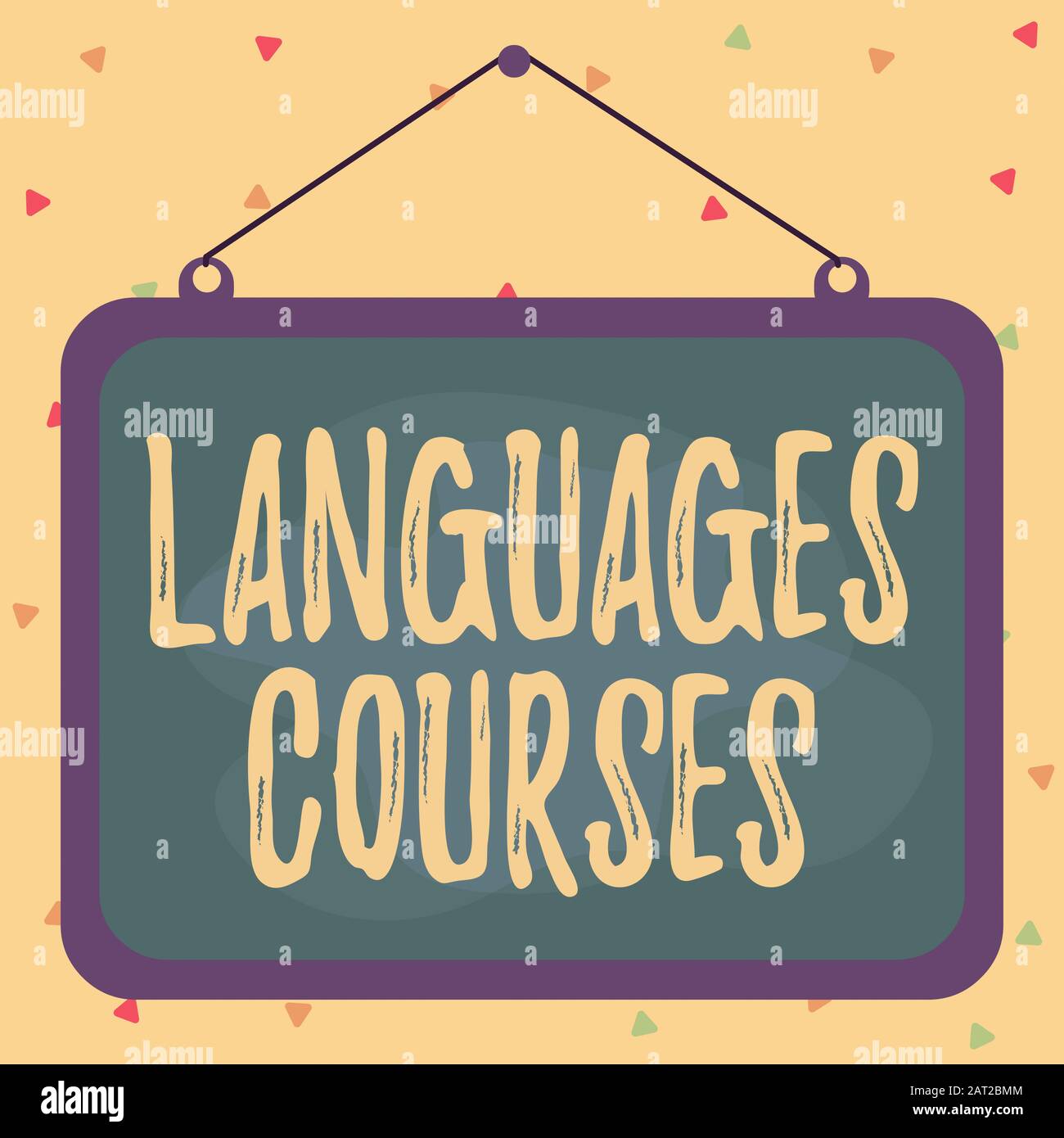 Writing note showing Languages Courses. Business concept for set of ...