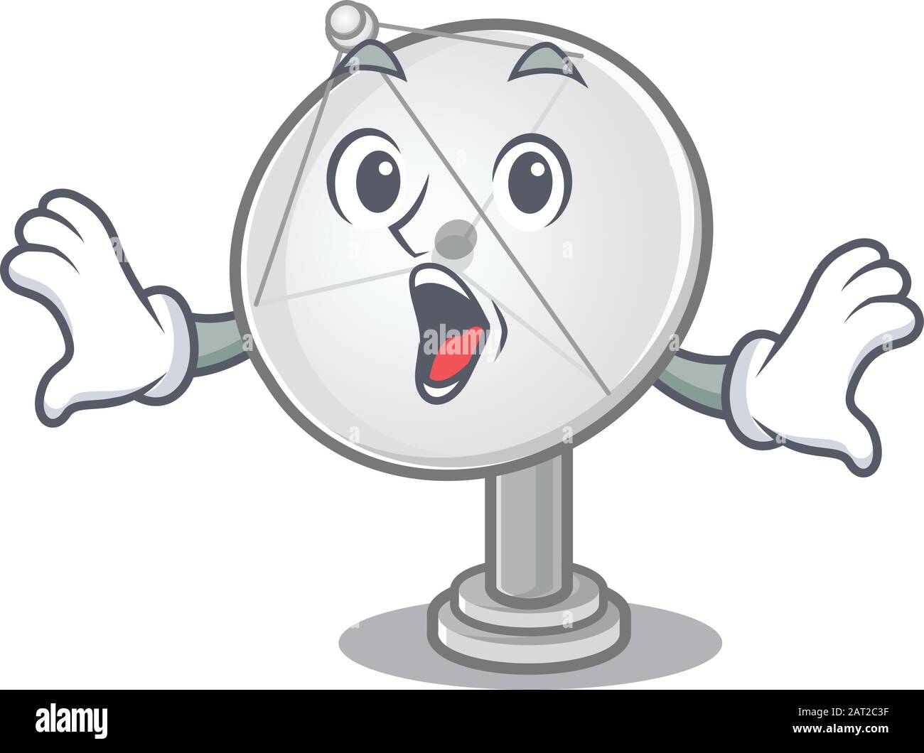 Satellite dish cartoon character design on a surprised gesture Stock ...