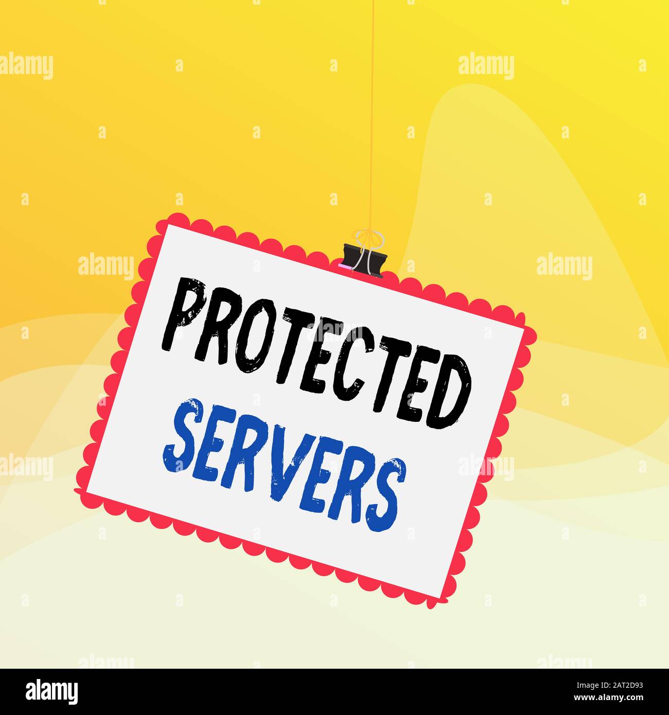 Writing note showing Protected Servers. Business concept for technology ...
