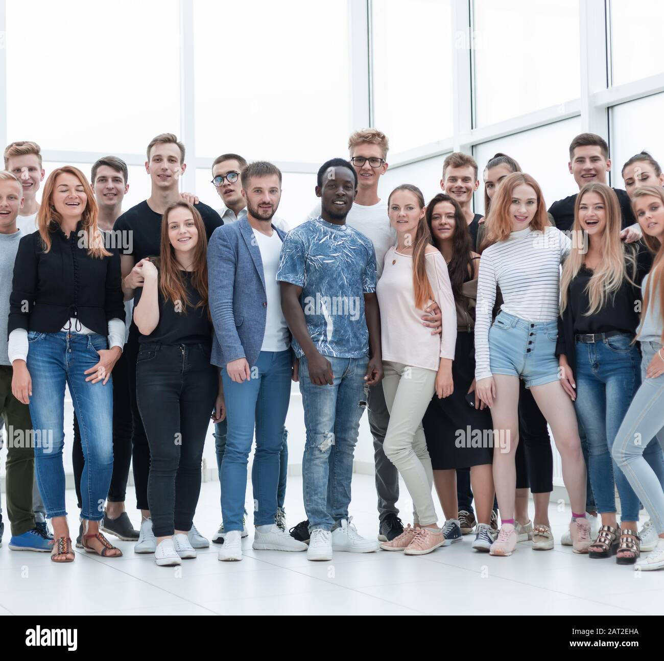 group of successful young people standing together Stock Photo - Alamy