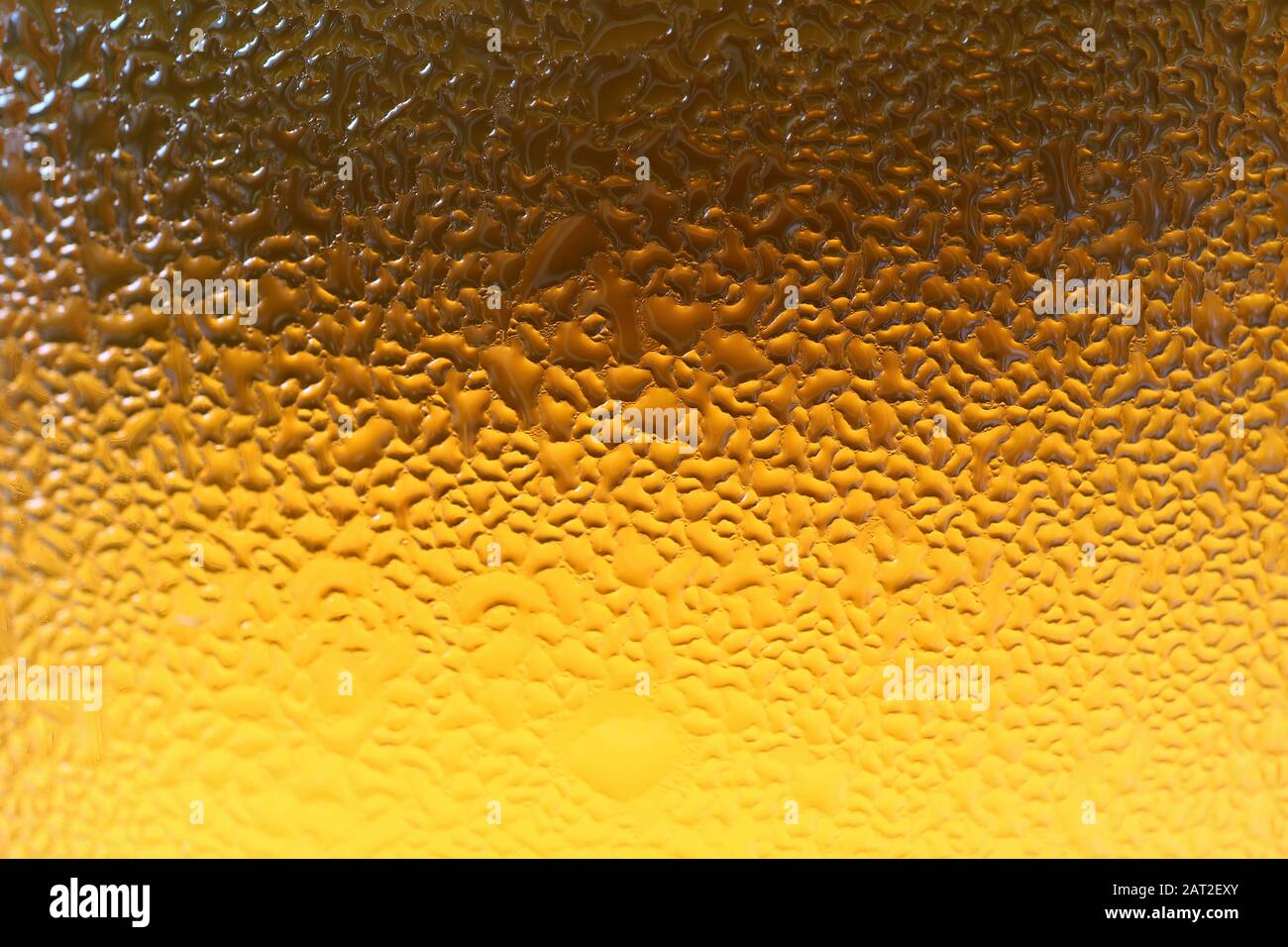 Texture of Water Droplets on Yellow Gold Color Lager Beer Glass Stock ...