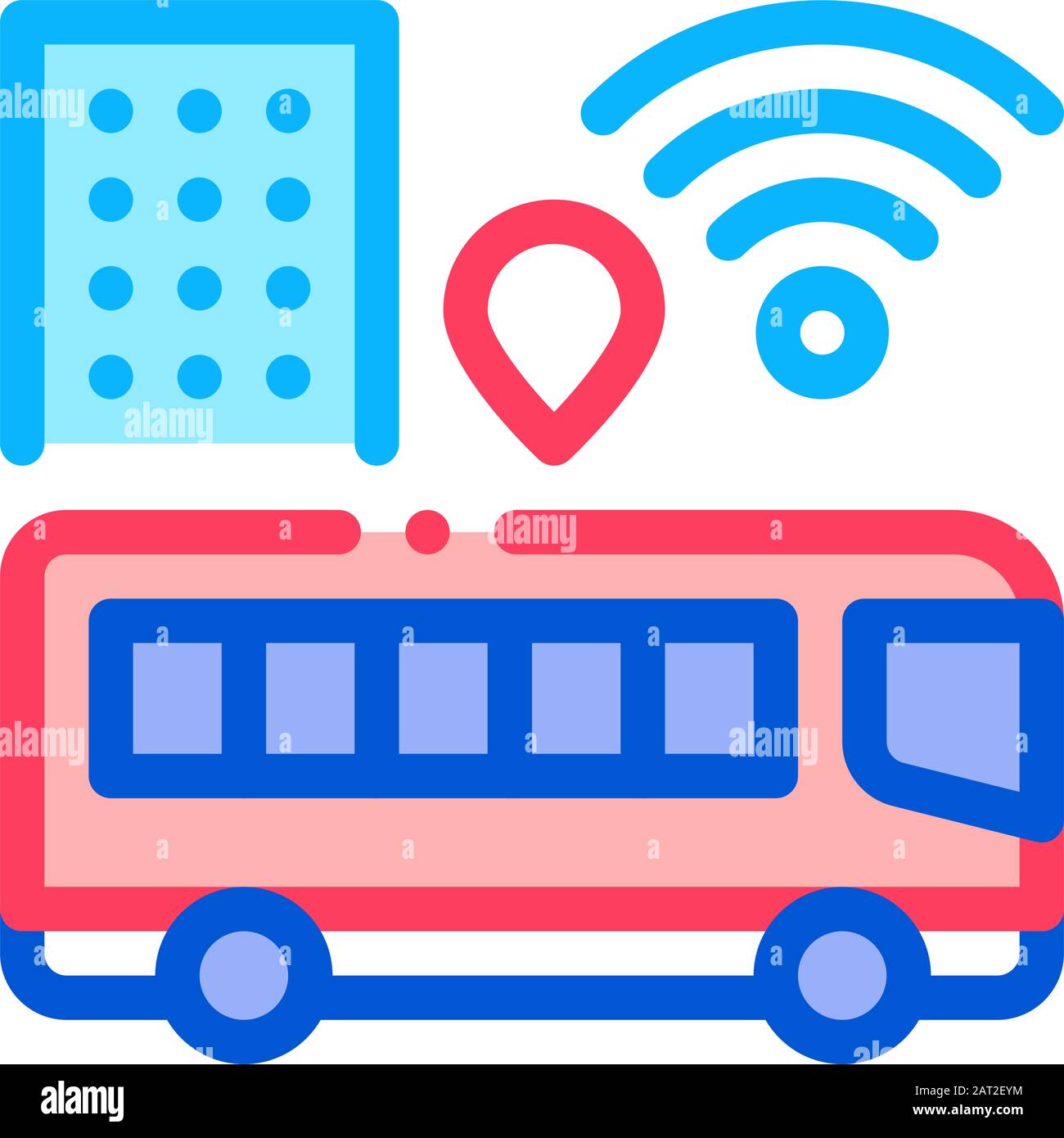 Bus Wi-Fi Signal Icon Vector Outline Illustration Stock Vector Image ...