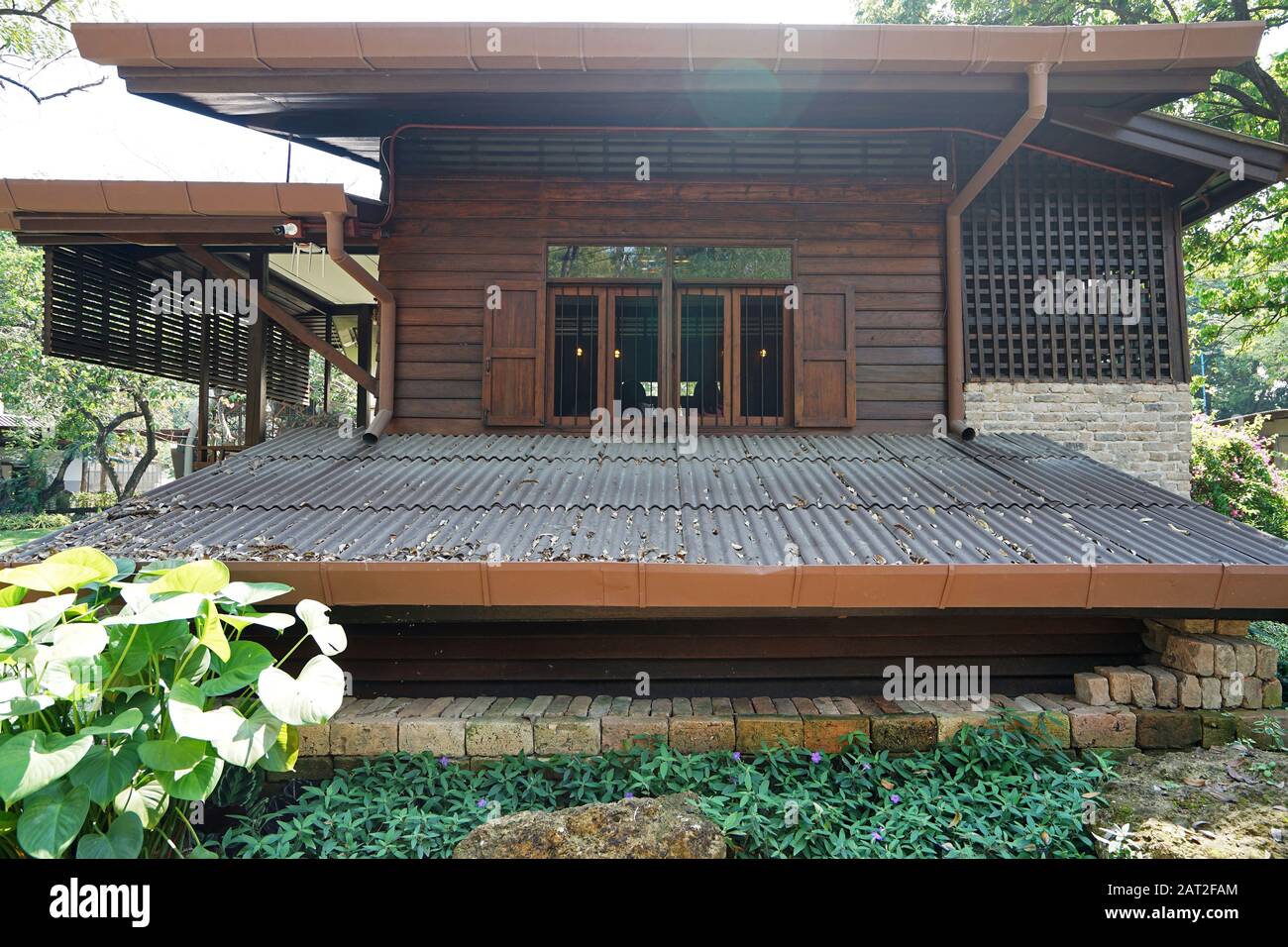 Exterior Lanna design and building architecture of coffee cafe and ...