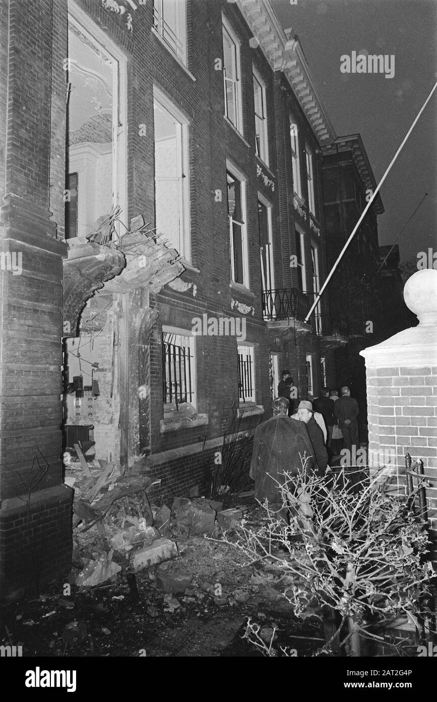 Explosion of a bomb in the building of the Russian Building after the ...