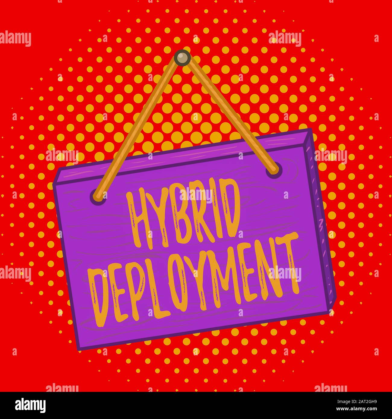 Conceptual Hand Writing Showing Hybrid Deployment Concept Meaning A