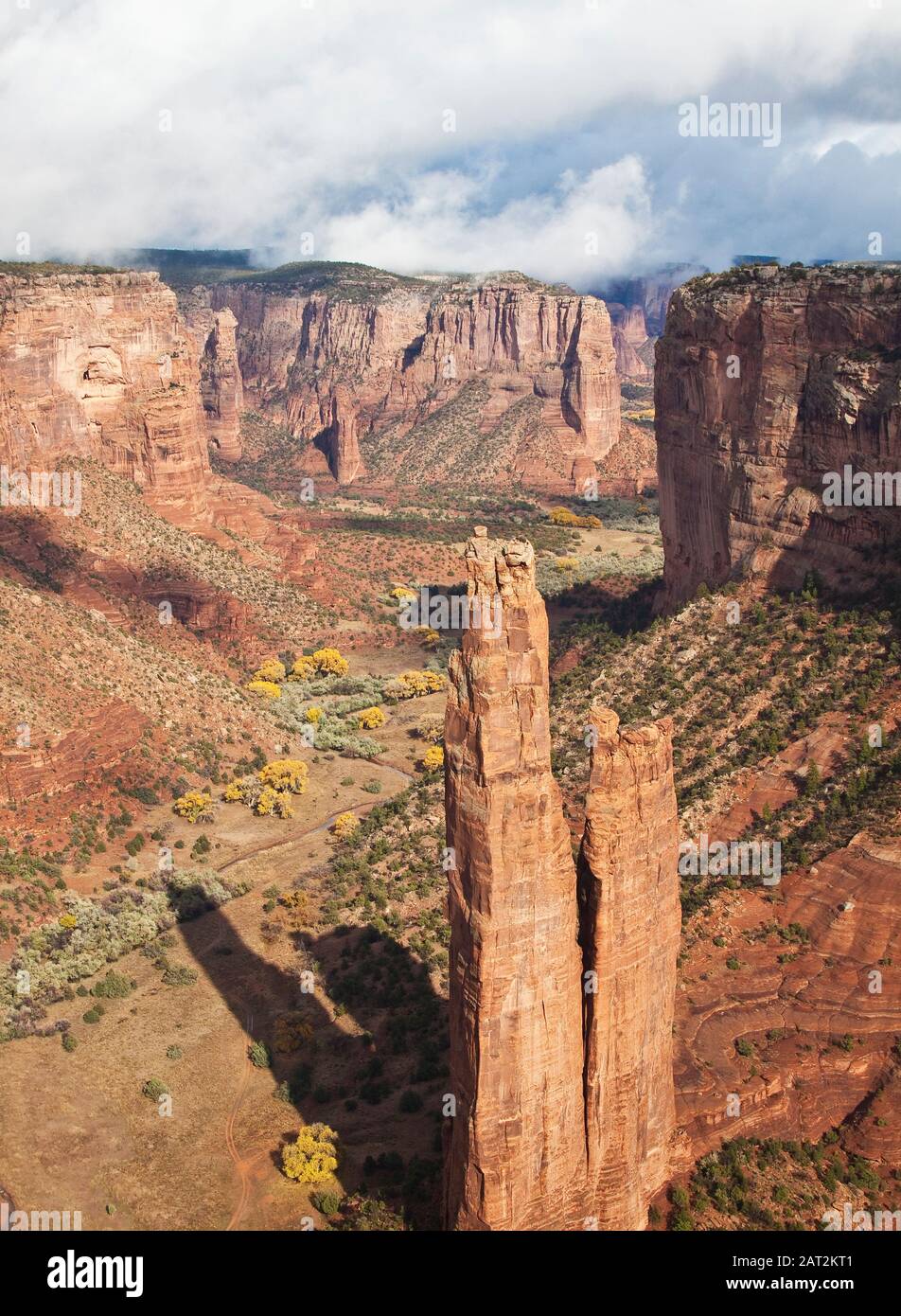 Spider Rock spire, Canyon de Chelly National Monument, Navajo tribal ...