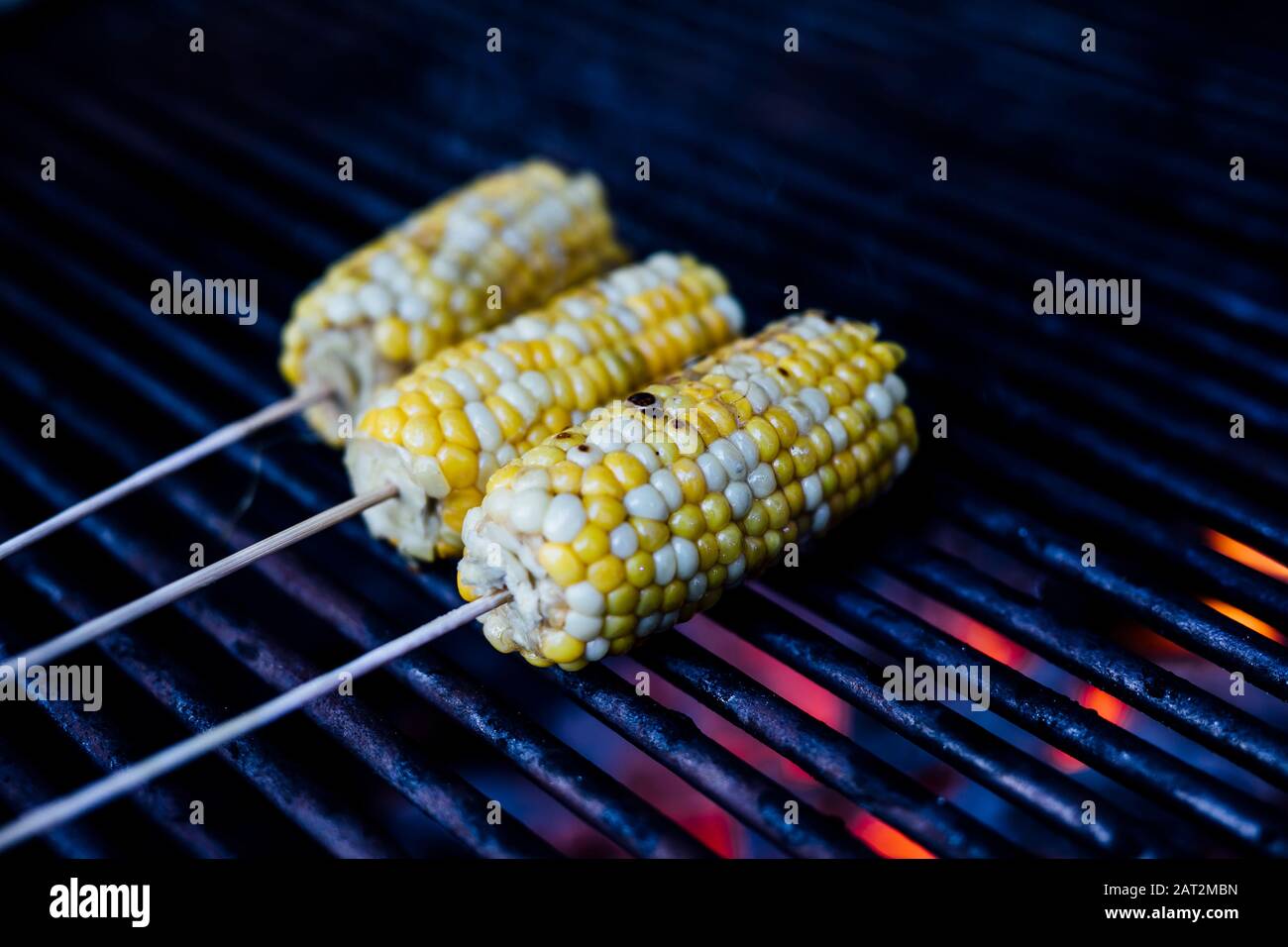 fresh corn is made on the grill Stock Photo - Alamy