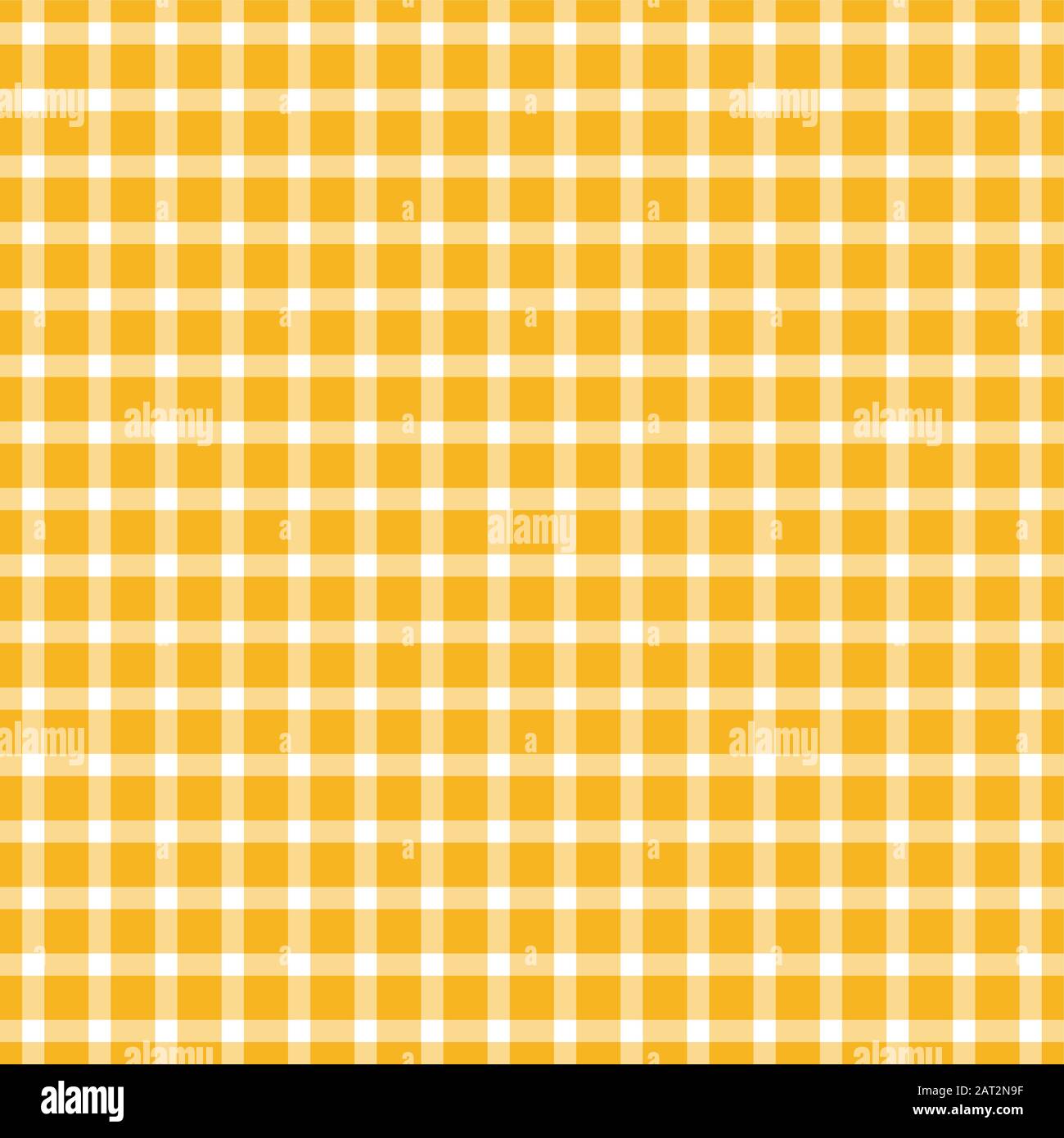 seamless yellow colored checkered table cloth pattern for background ...