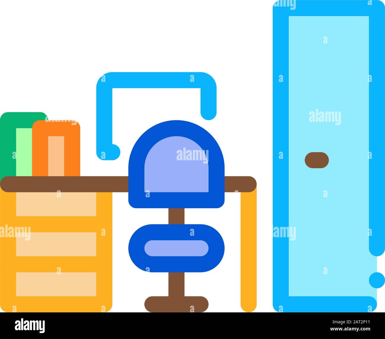 Workplace Rooms Icon Vector Outline Illustration Stock Vector Image ...