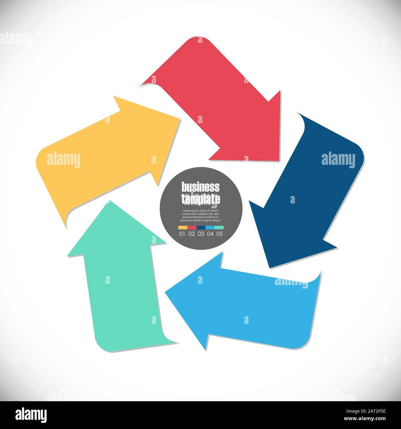 colored template of business info graphic with different options ...