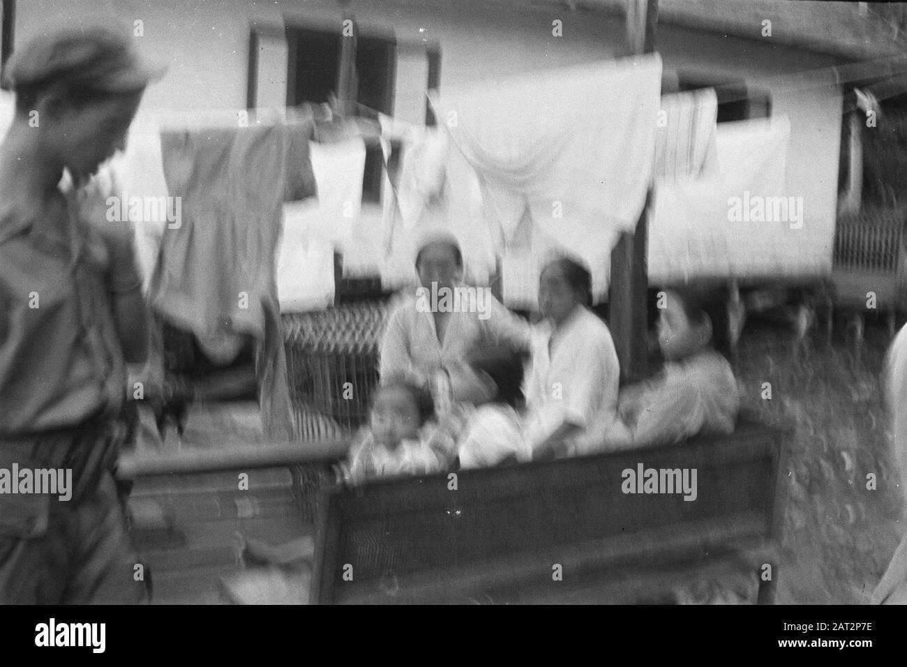 Borneo Family from kampong or KNIL Army Place Date: February 1947 ...