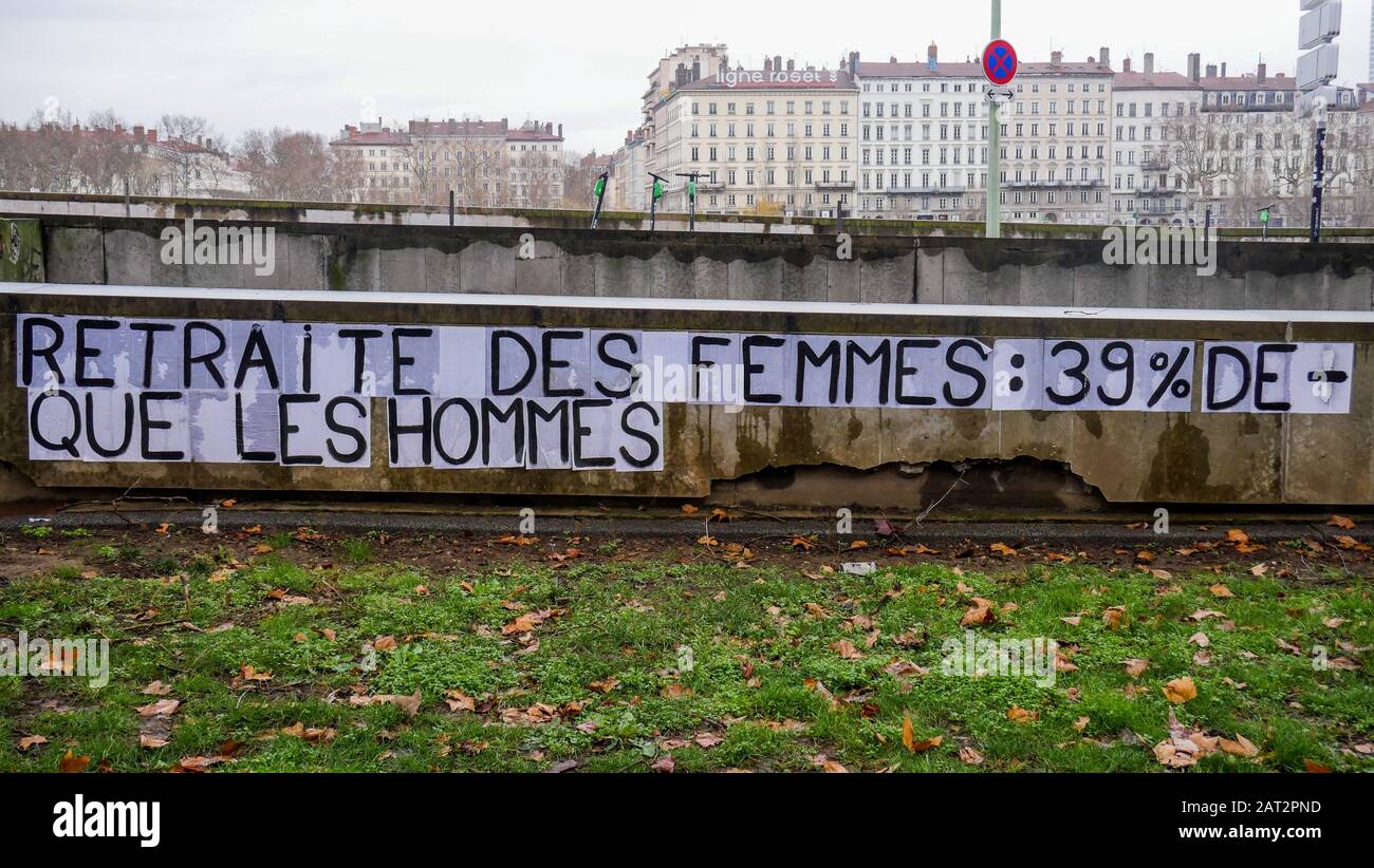 Feminist protest collages, Lyon, Rhone, AURA Region, France Stock Photo ...