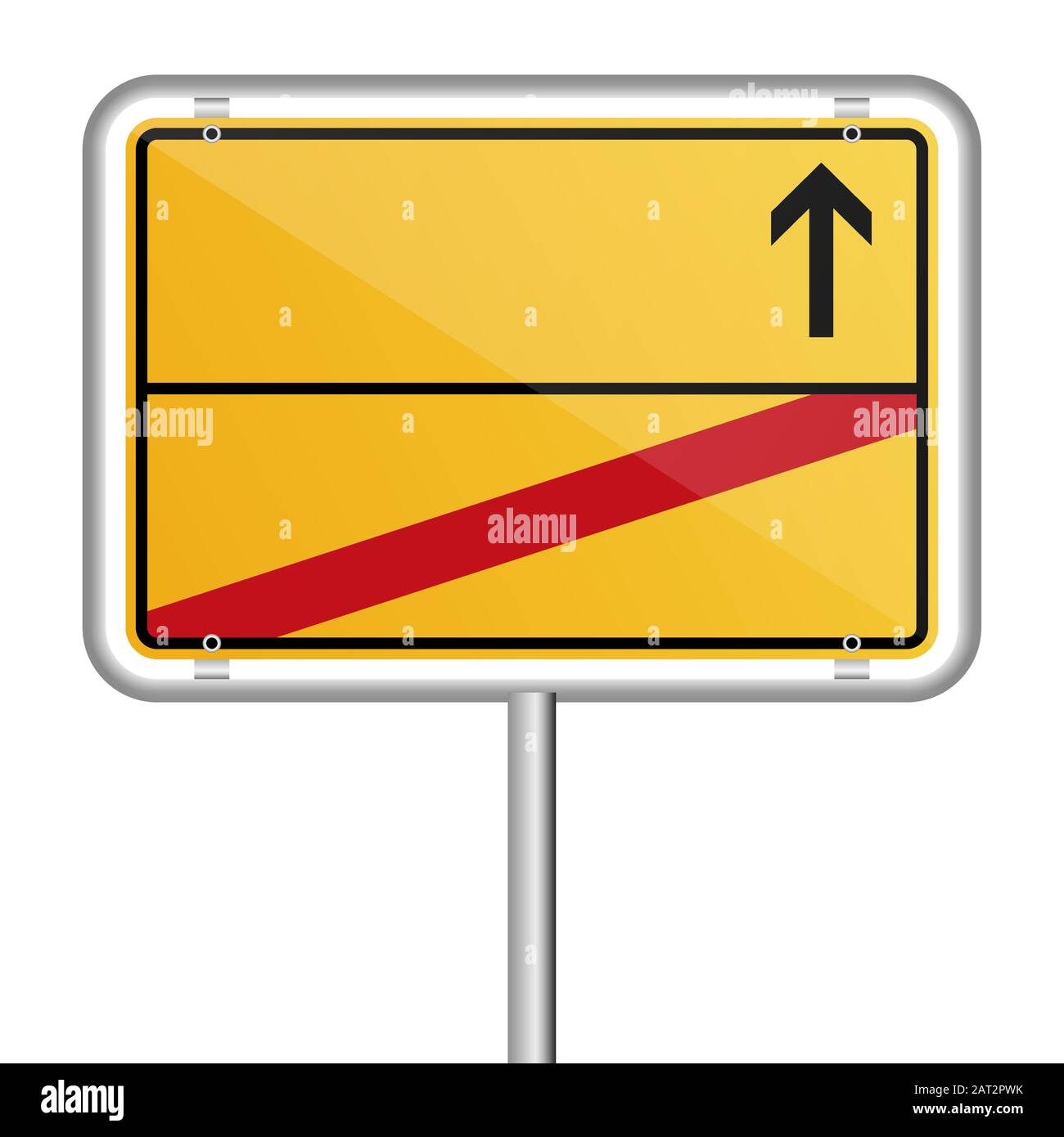 german town sign colored yellow with free copy space vector file Stock ...