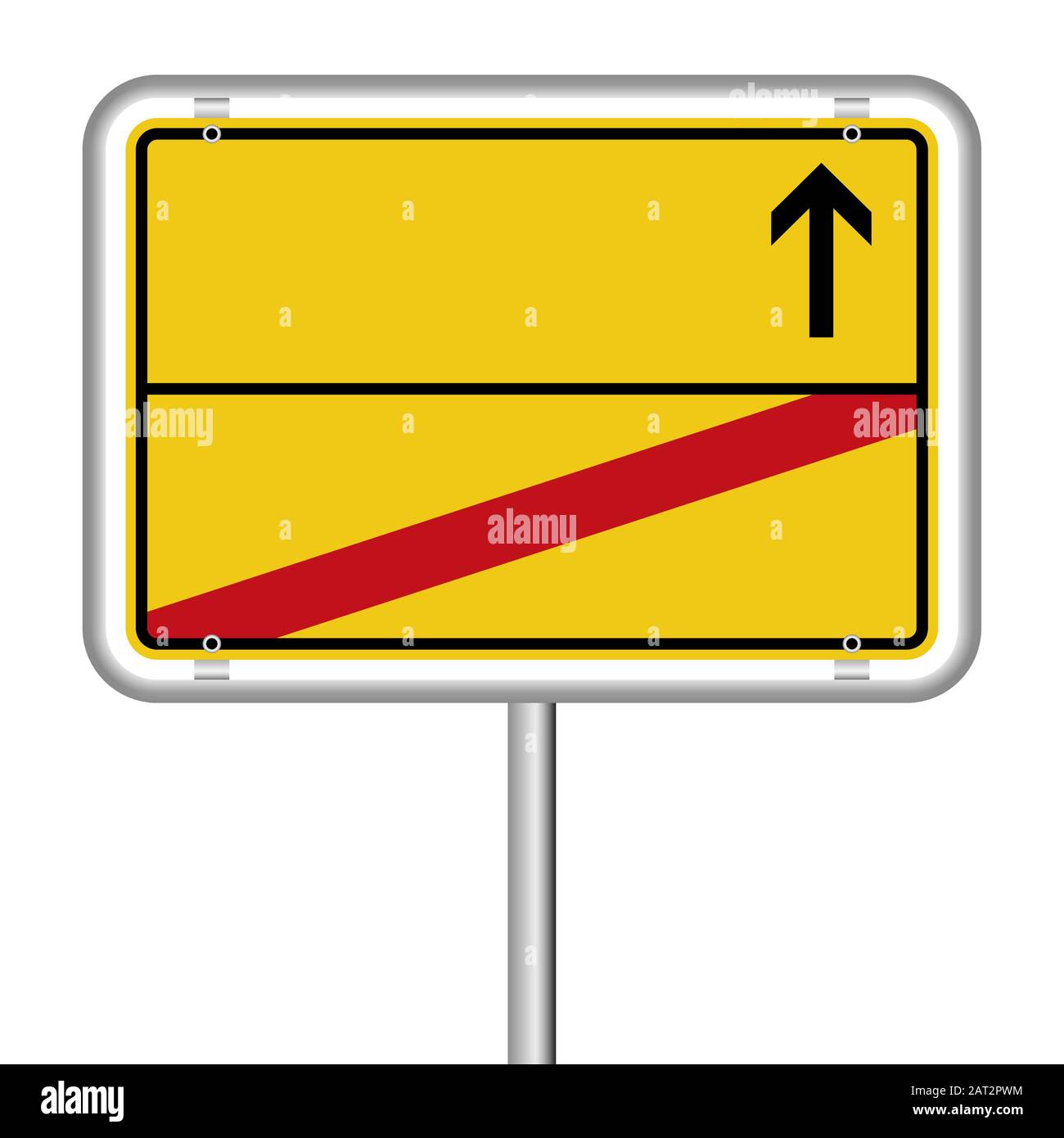 german town sign colored yellow with free copy space vector file Stock ...