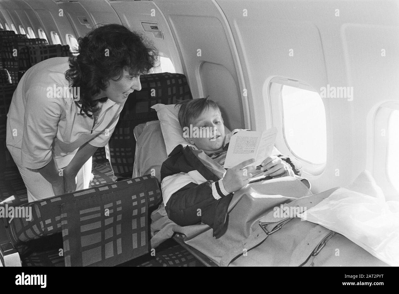 Gypsy flight arrived at Schiphol Airport; patients in the cabin of the ...