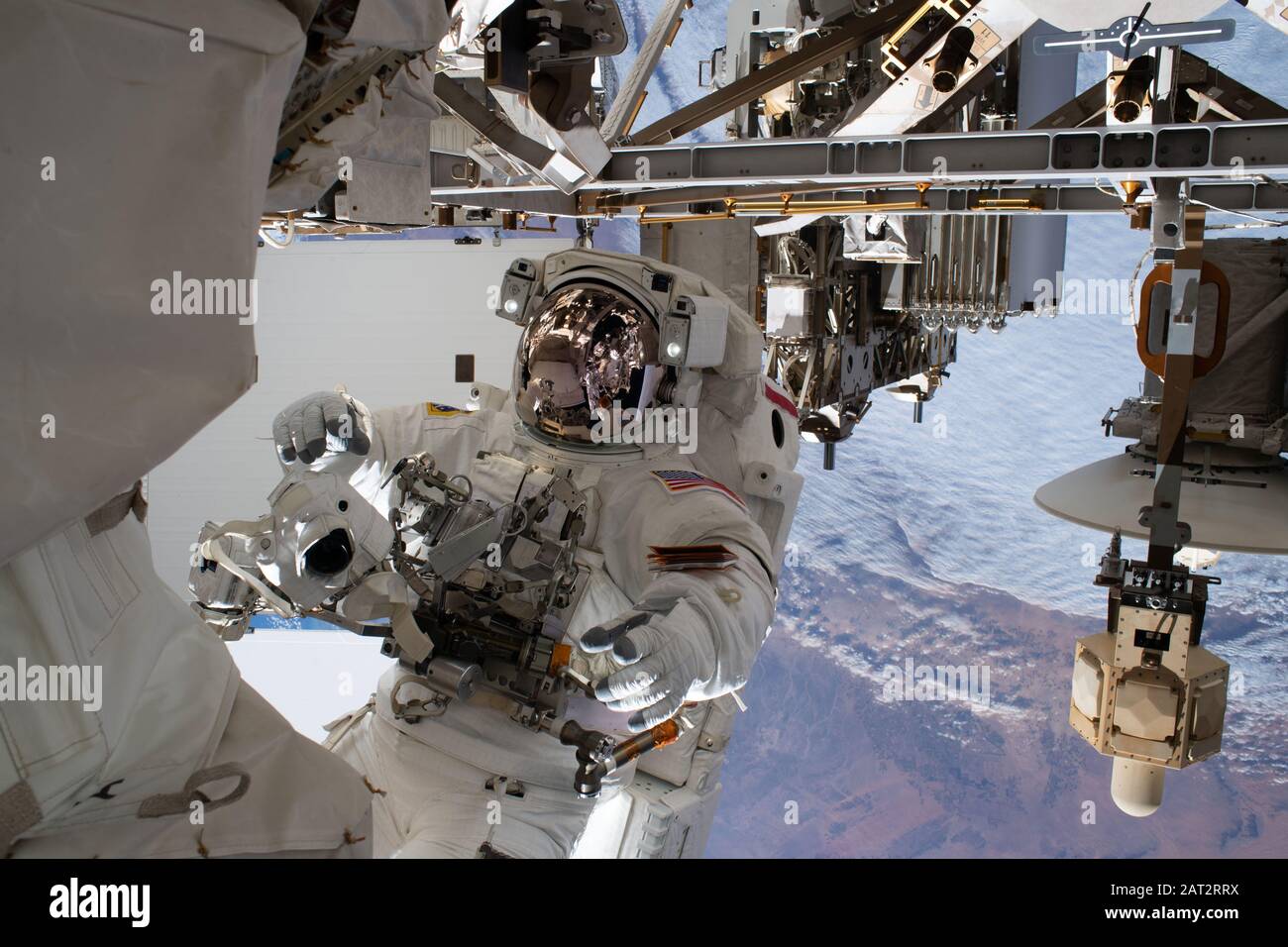 ISS - 25 Jan 2020 - NASA astronaut Andrew Morgan is pictured tethered ...