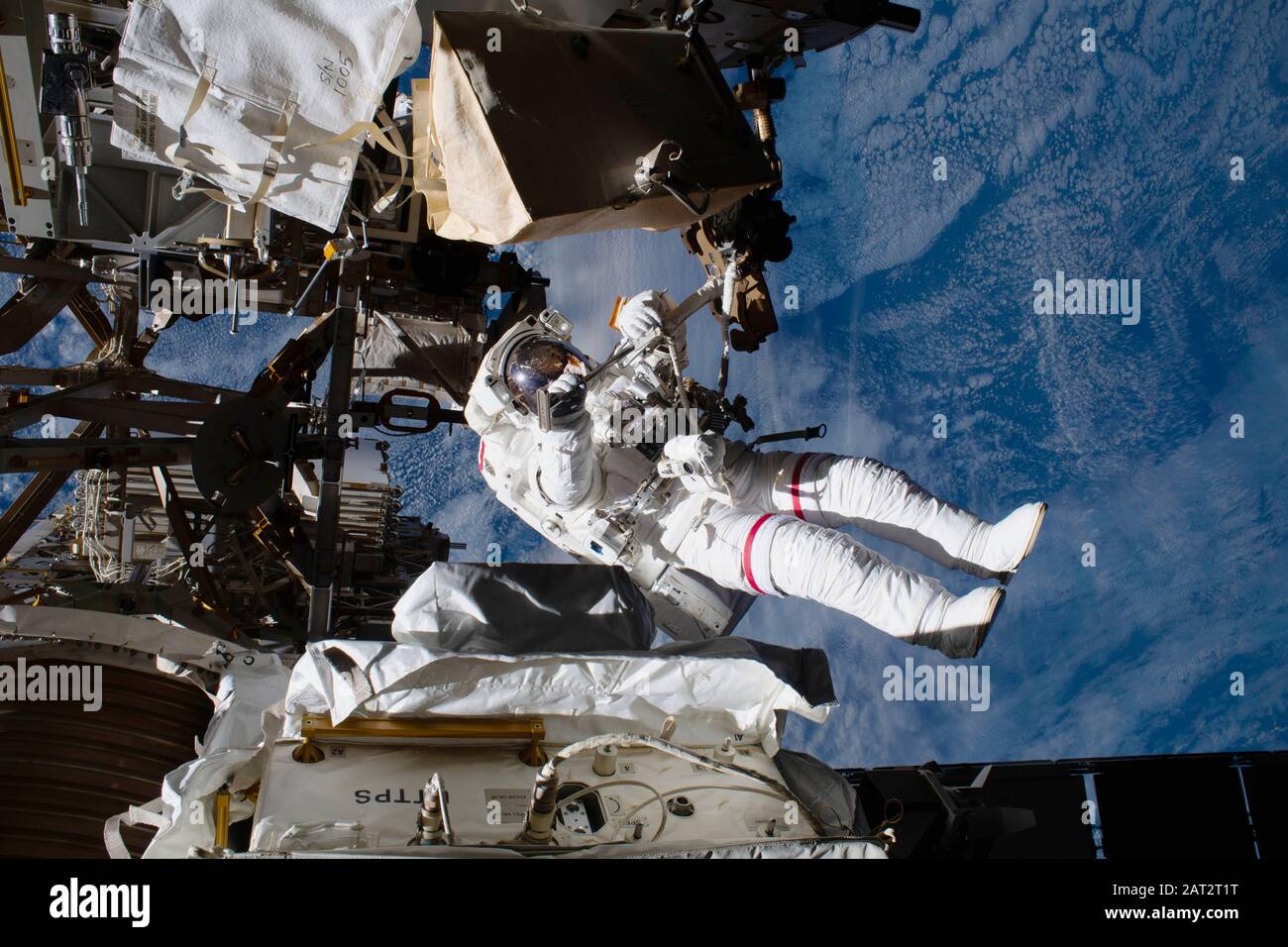 ISS - 25 Jan 2020 - NASA astronaut Andrew Morgan is pictured tethered ...