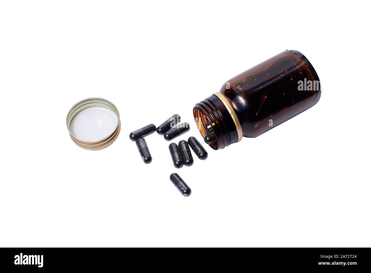 black pills in white background Stock Photo - Alamy