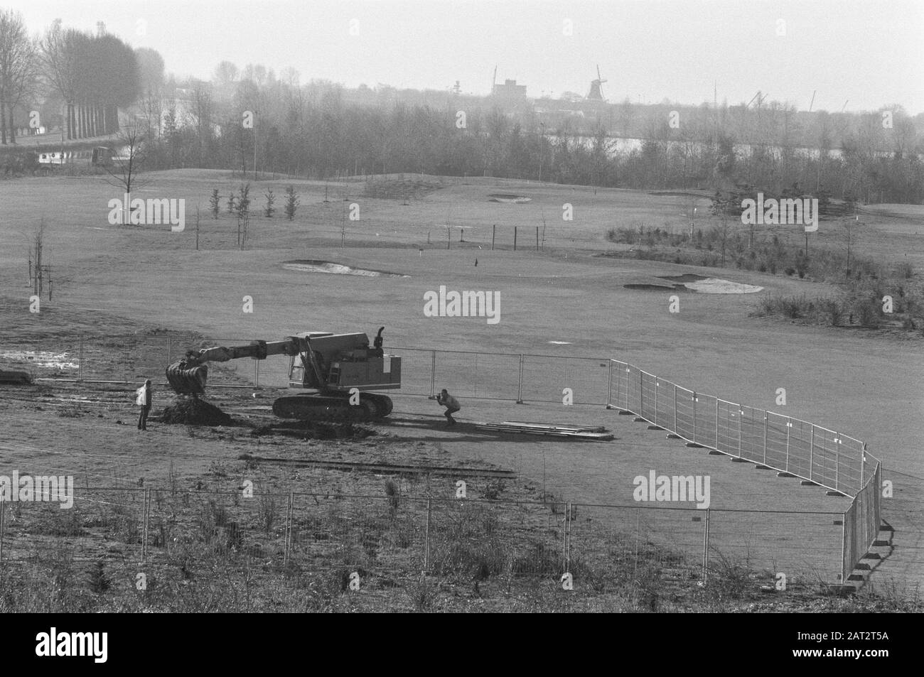 Excavation by gif on golf course (former landfill) at Alphen Date ...