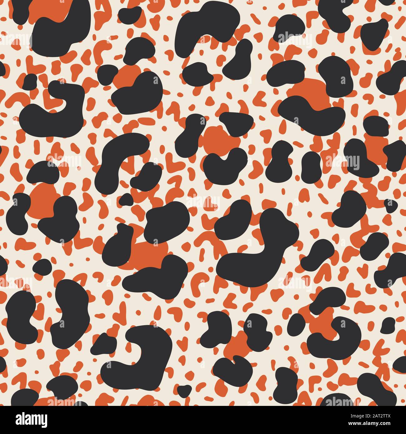 Abstract Hand-Drawn Colorful Overlayed Spots Camo Animal Skin Vector ...
