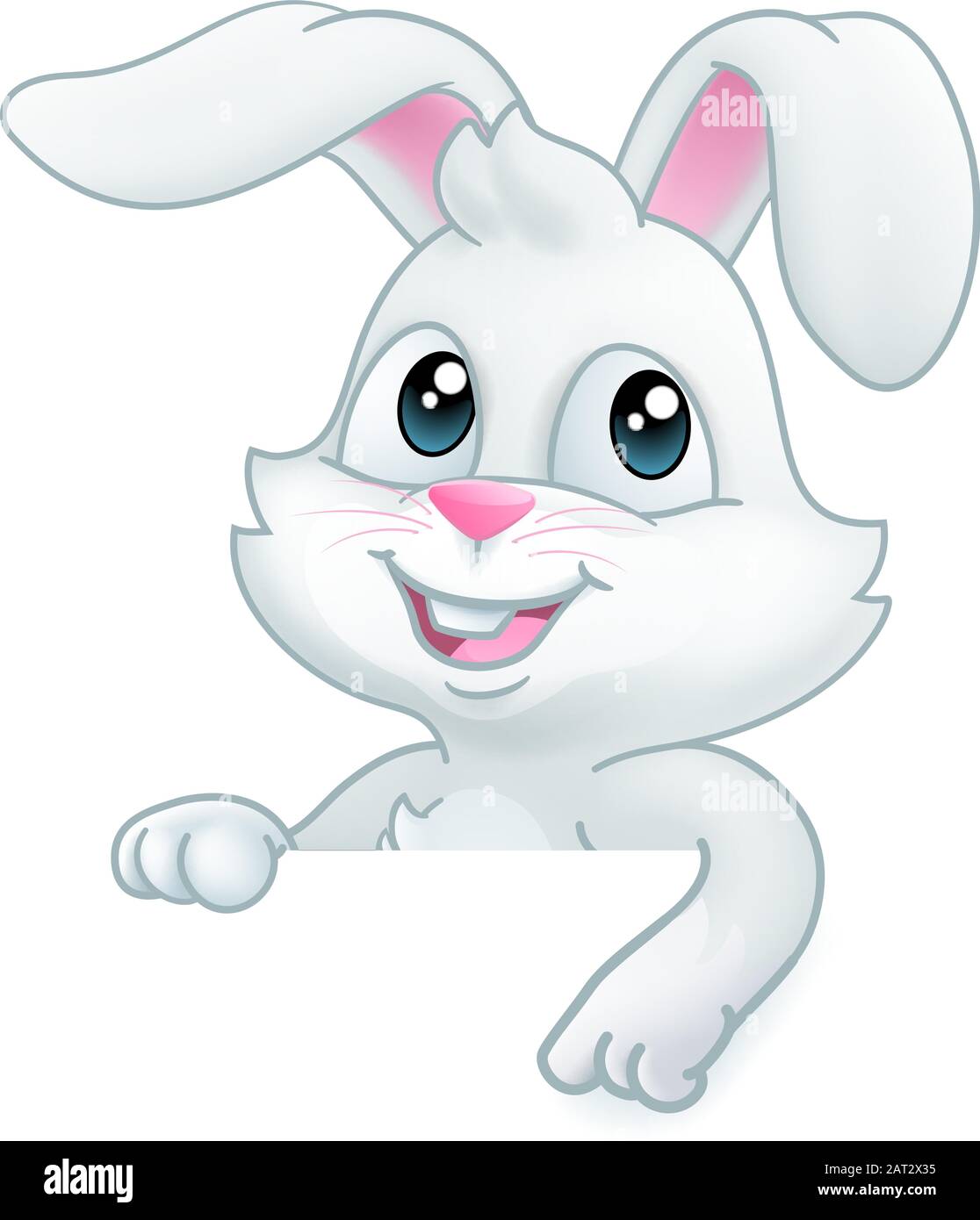 Easter Bunny Rabbit Cartoon Sign Stock Vector Image & Art - Alamy