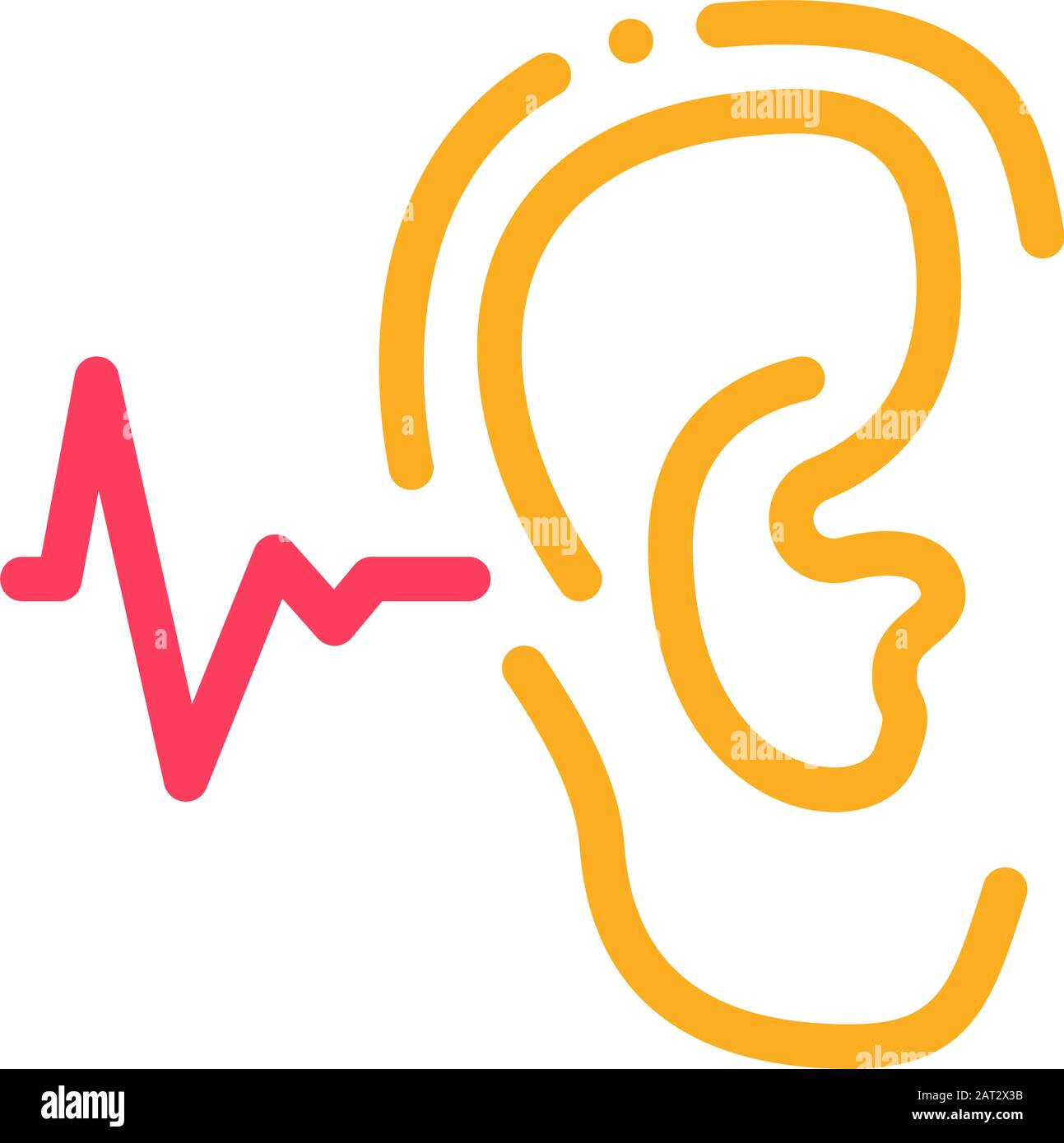 Making Sounds By Ear Icon Vector Outline Illustration Stock Vector ...
