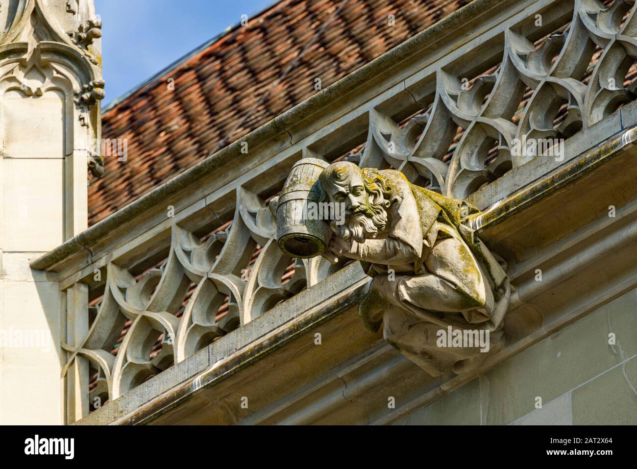 Gargoyle on the roof of the cathedral of Bern, Switzerland Stock Photo ...