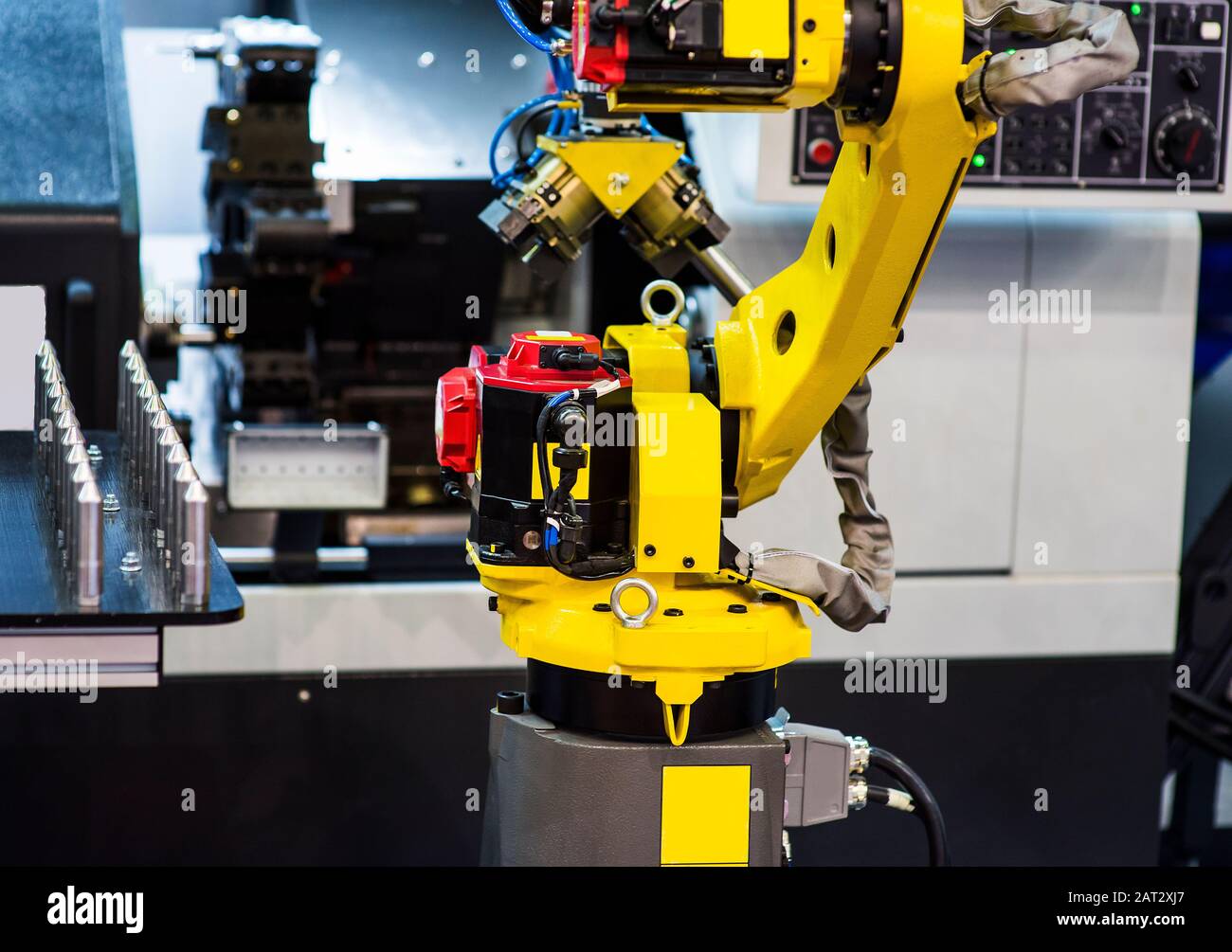 Augmented reality for industry concept. Robotic and Automation system control application on ...