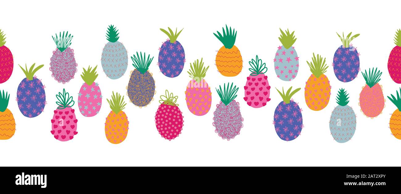 Pineapple border hi-res stock photography and images - Alamy
