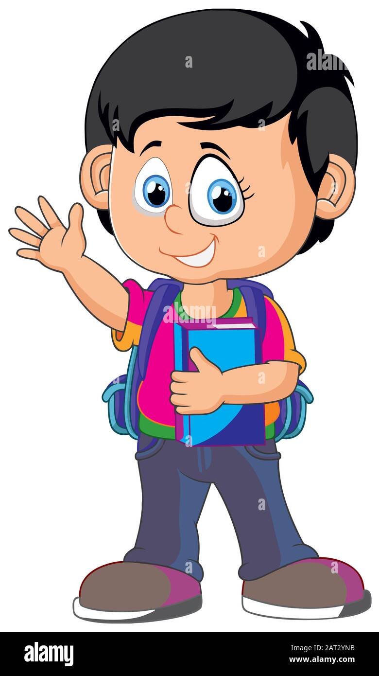 Boy coming home from school hi-res stock photography and images - Alamy