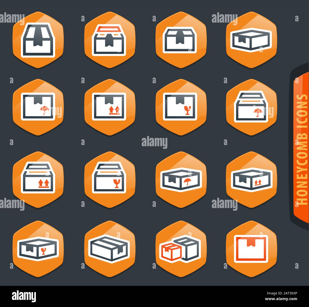 Simple icons set of box Stock Vector Image & Art - Alamy