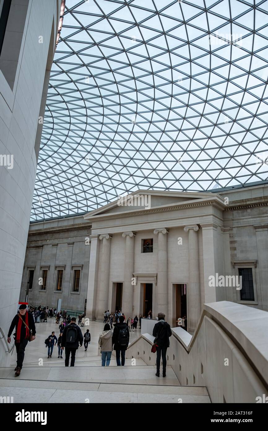 London / UK - Nov 28, 2019: Queen Elizabeth II Great Court, commonly ...
