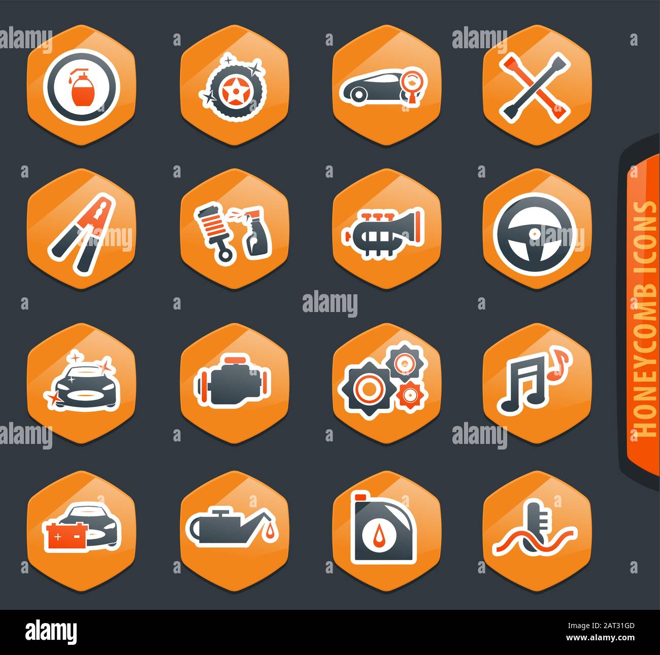 Car shop icons set Stock Vector Image & Art - Alamy