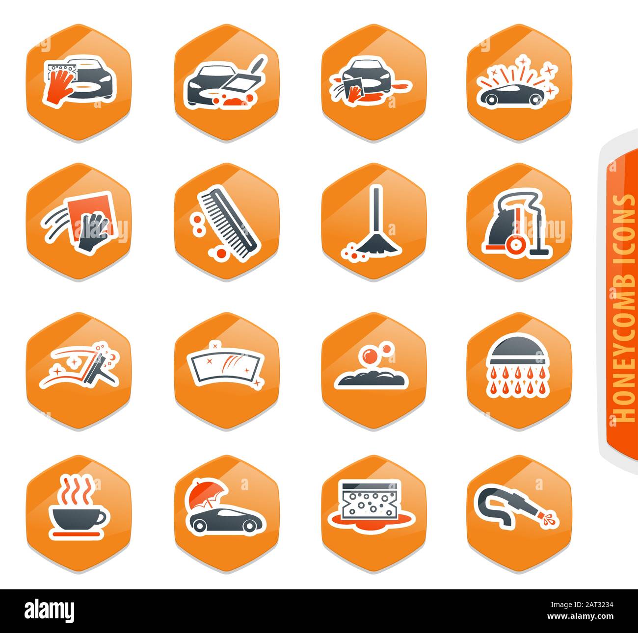 Car wash shower service icons set Stock Vector Image & Art - Alamy