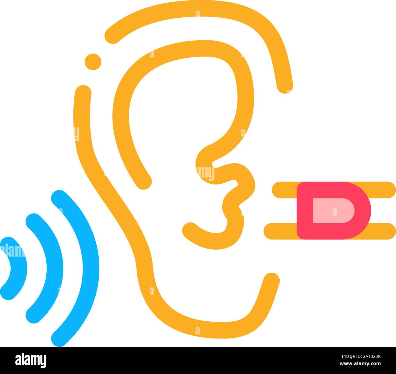 Perfect Hearing Icon Vector Outline Illustration Stock Vector Image ...