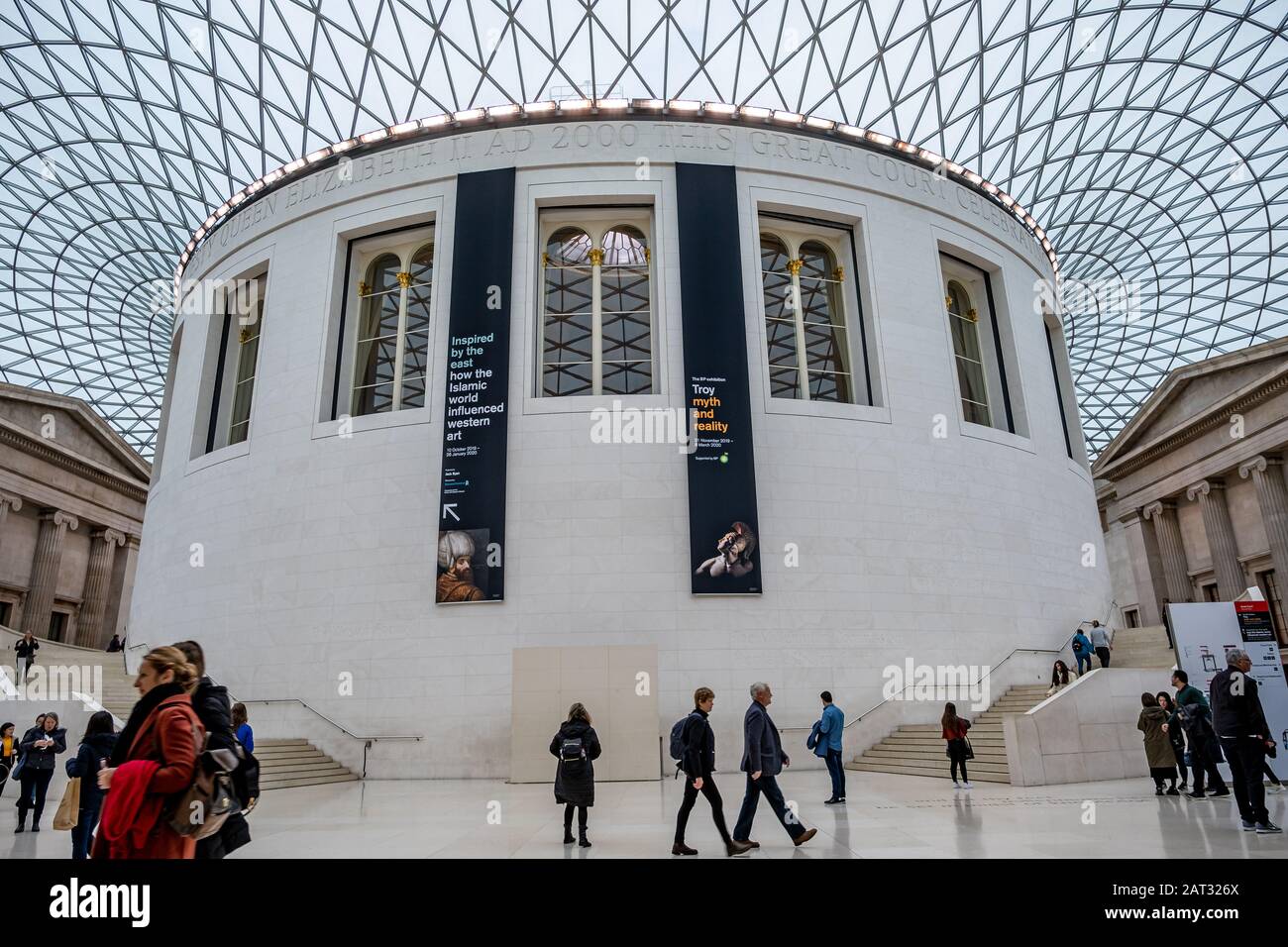 London / UK - Nov 28, 2019: Queen Elizabeth II Great Court, commonly ...