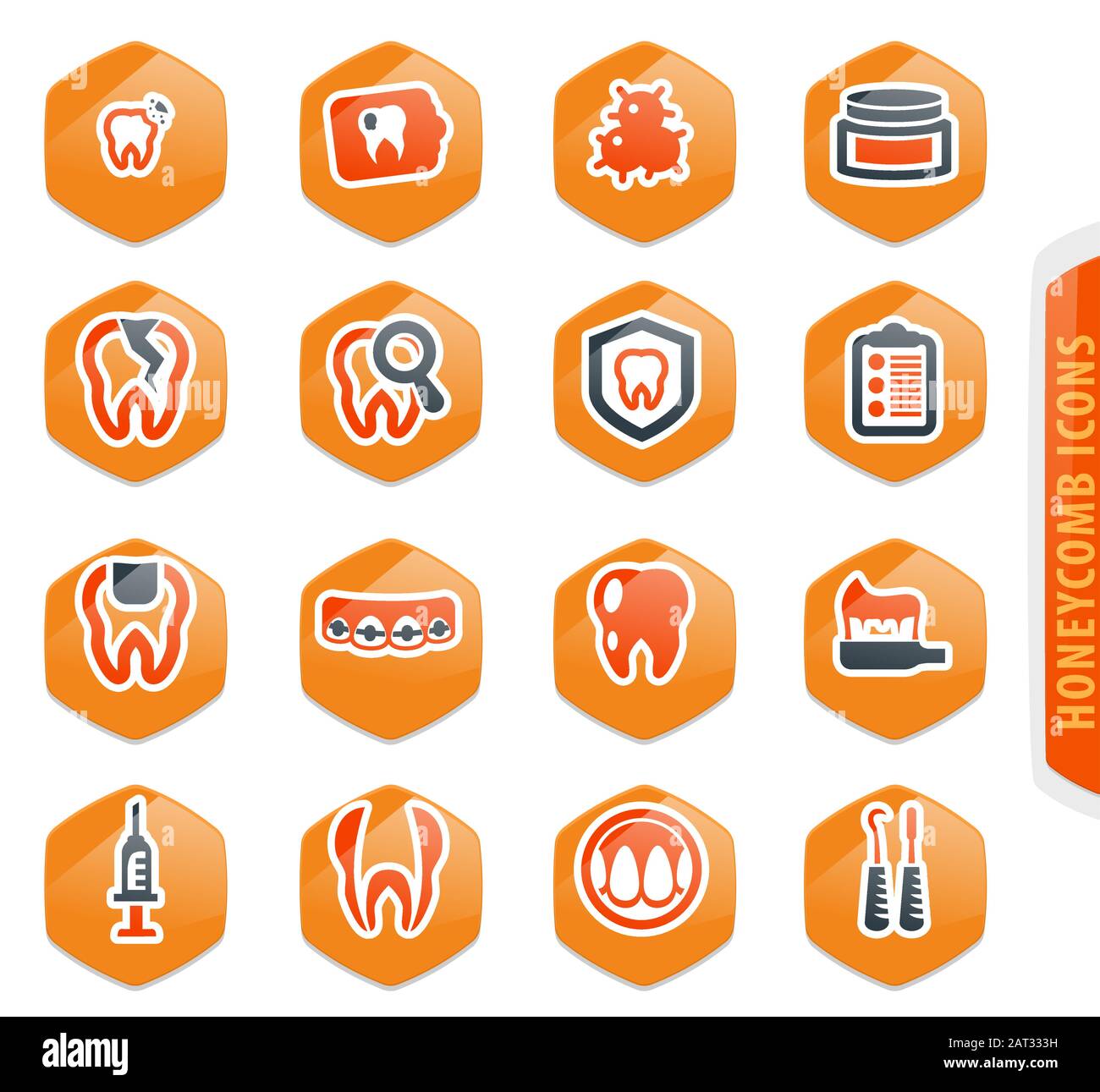 Dental icons set Stock Vector Image & Art - Alamy