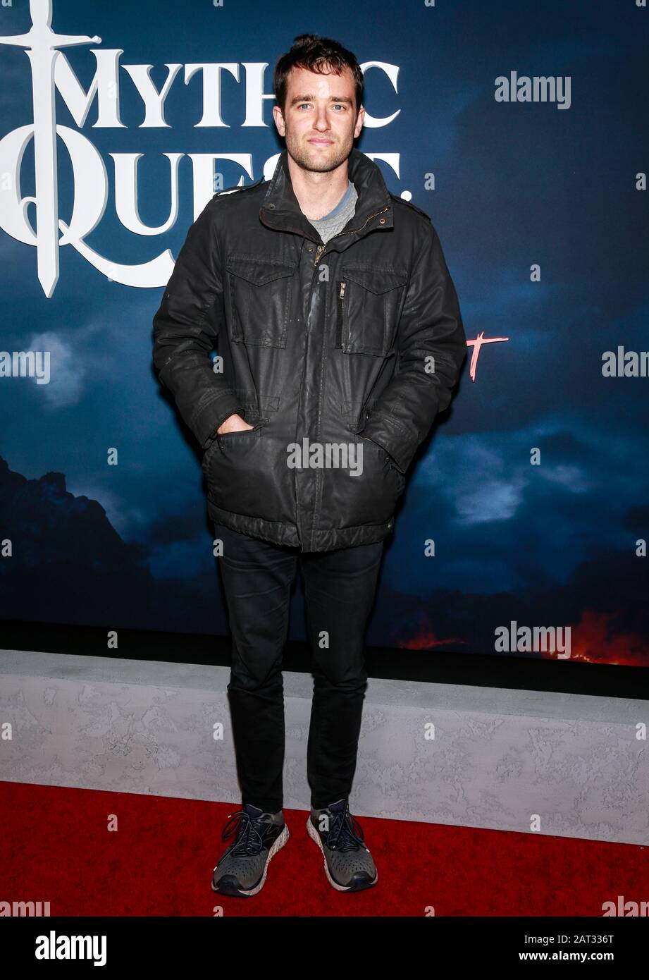 Los Angeles, CA - January 29, 2020: Aaron Geary attends the premiere of ...