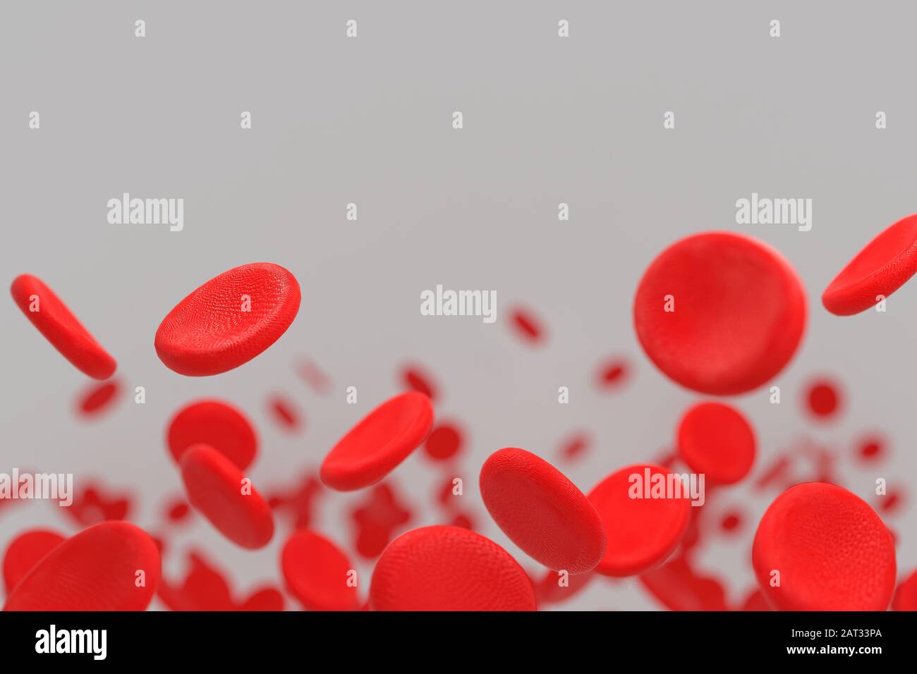 3d rendering of erythrocyte or red blood corpuscle. 3d illustration of ...