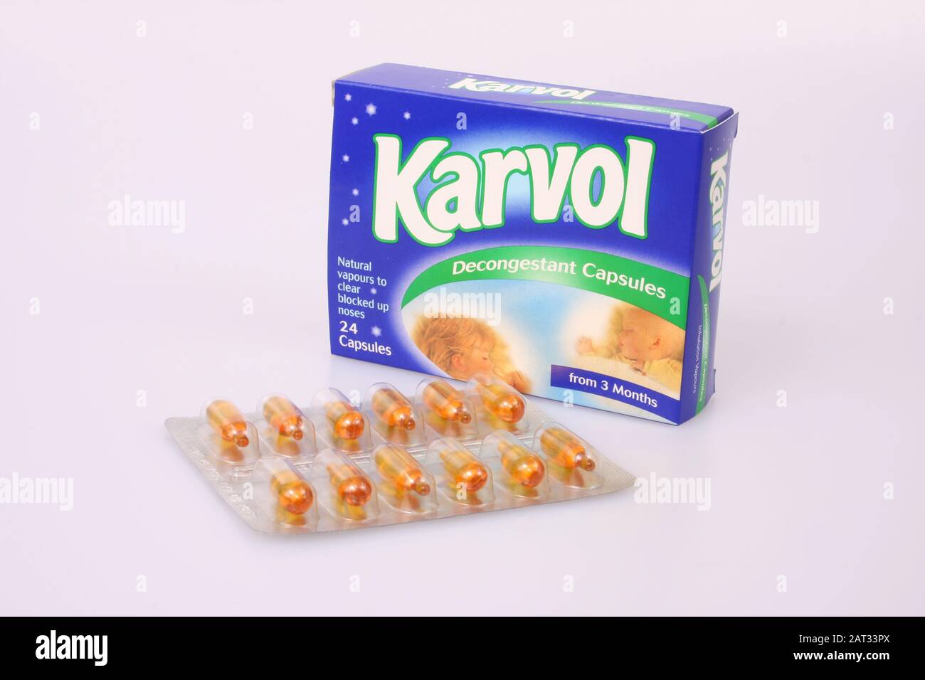 Karvol, decongestant capsules for children Stock Photo - Alamy