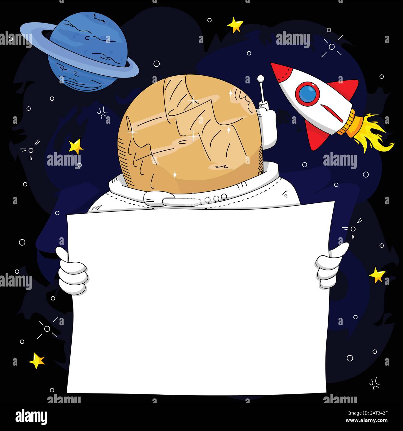 Astronomy On A Blank Paper Cover