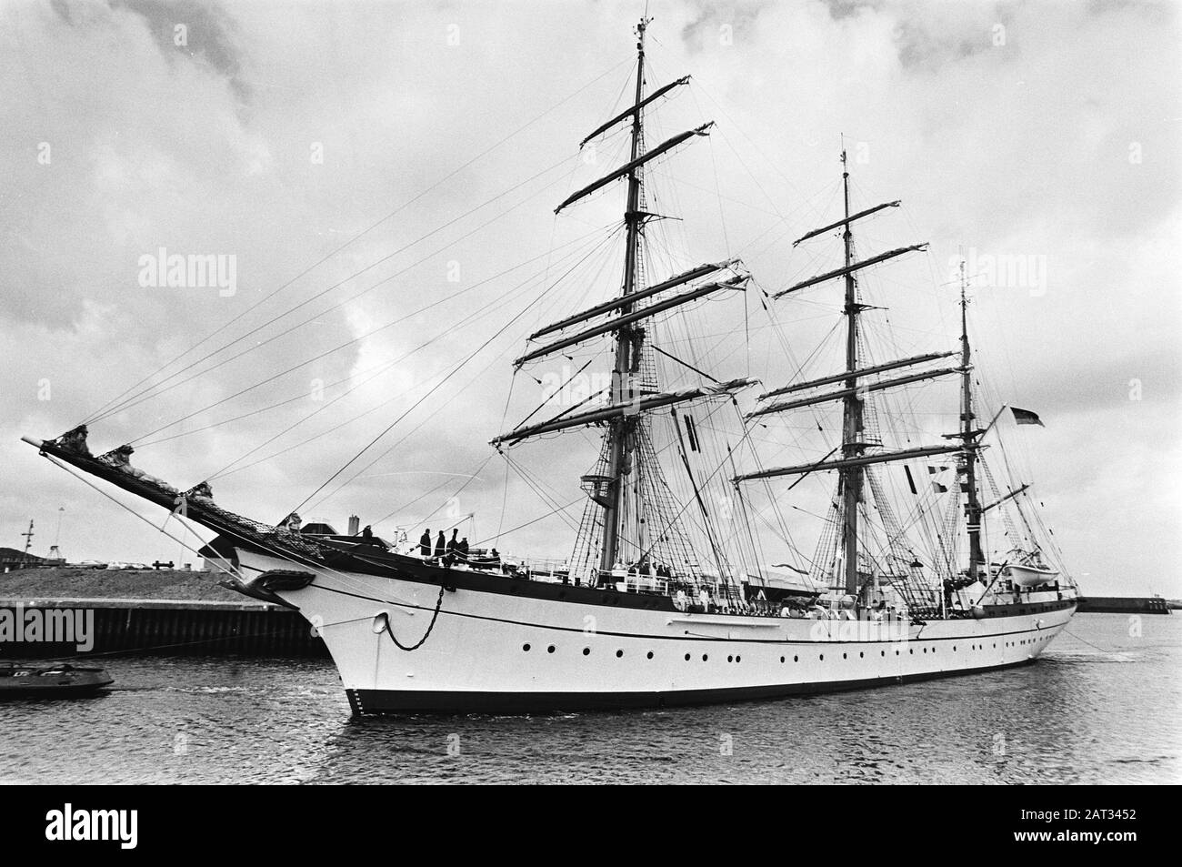 Sailing ship Gorch Fock in the port of Scheveningen ports, sailing ...