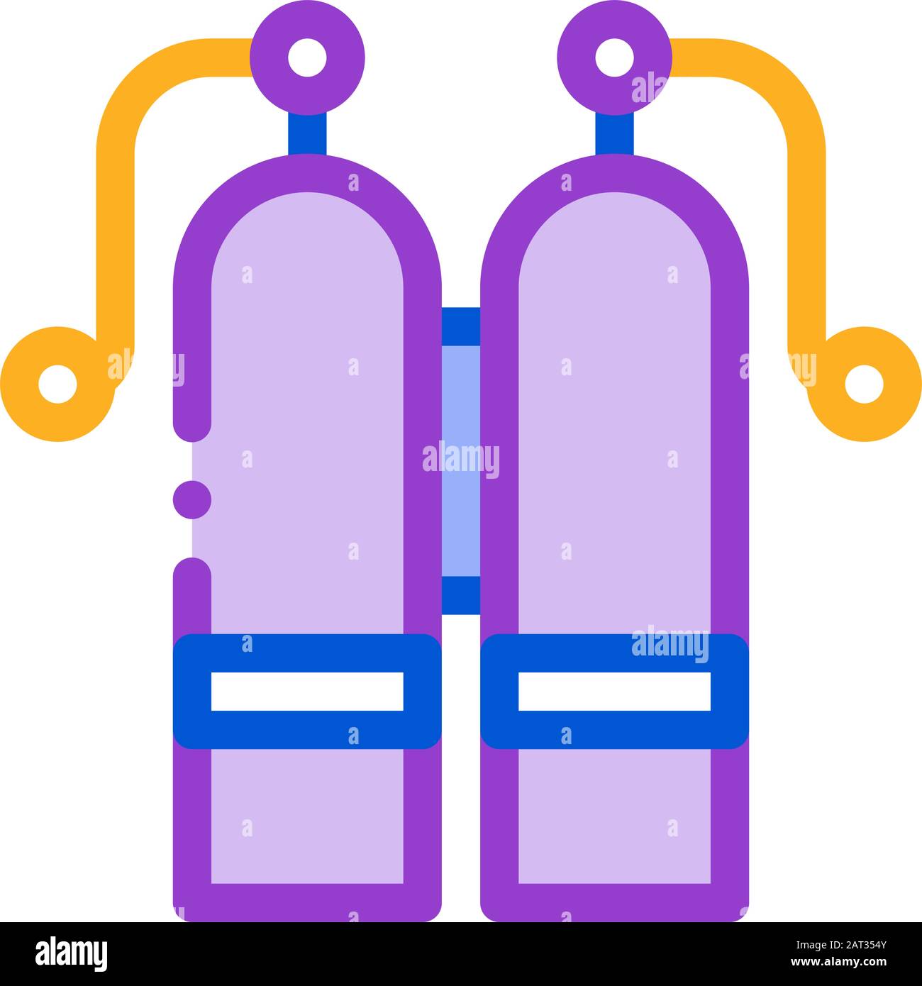 Oxygen Cylinder Icon Vector Outline Illustration Stock Vector Image ...