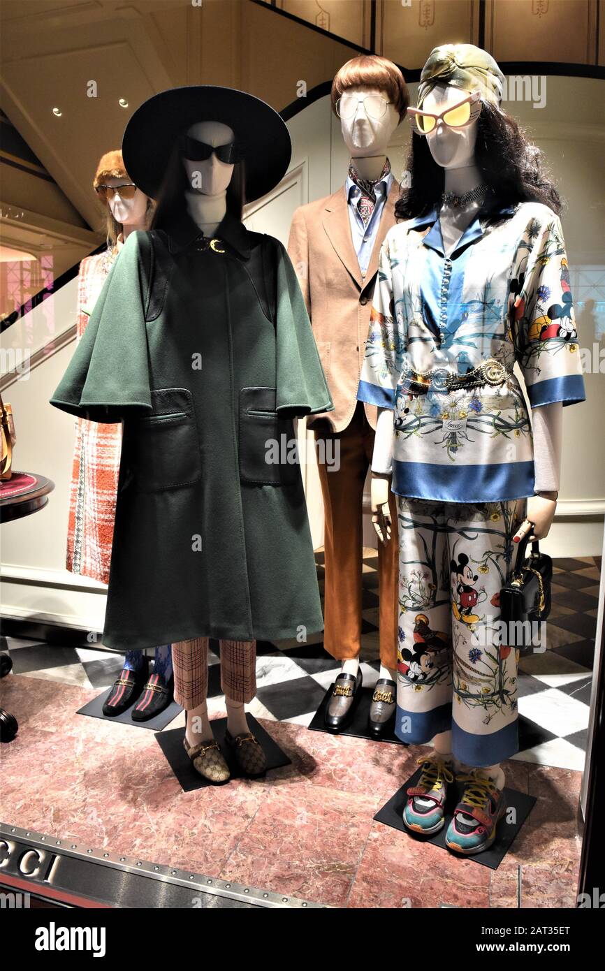 PRODUCTS ON DISPLAY AT GUCCI BOUTIQUE IN CONDOTTI STREET,THE CENTER OF ...