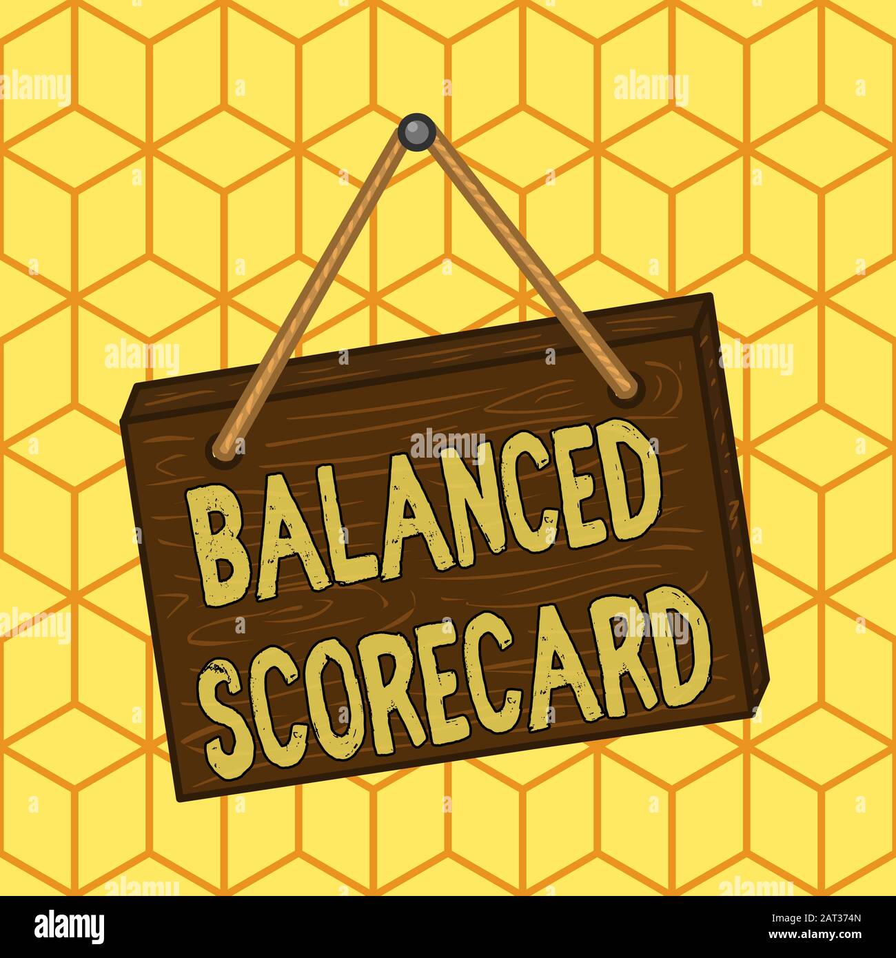 Writing note showing Balanced Scorecard. Business concept for a ...