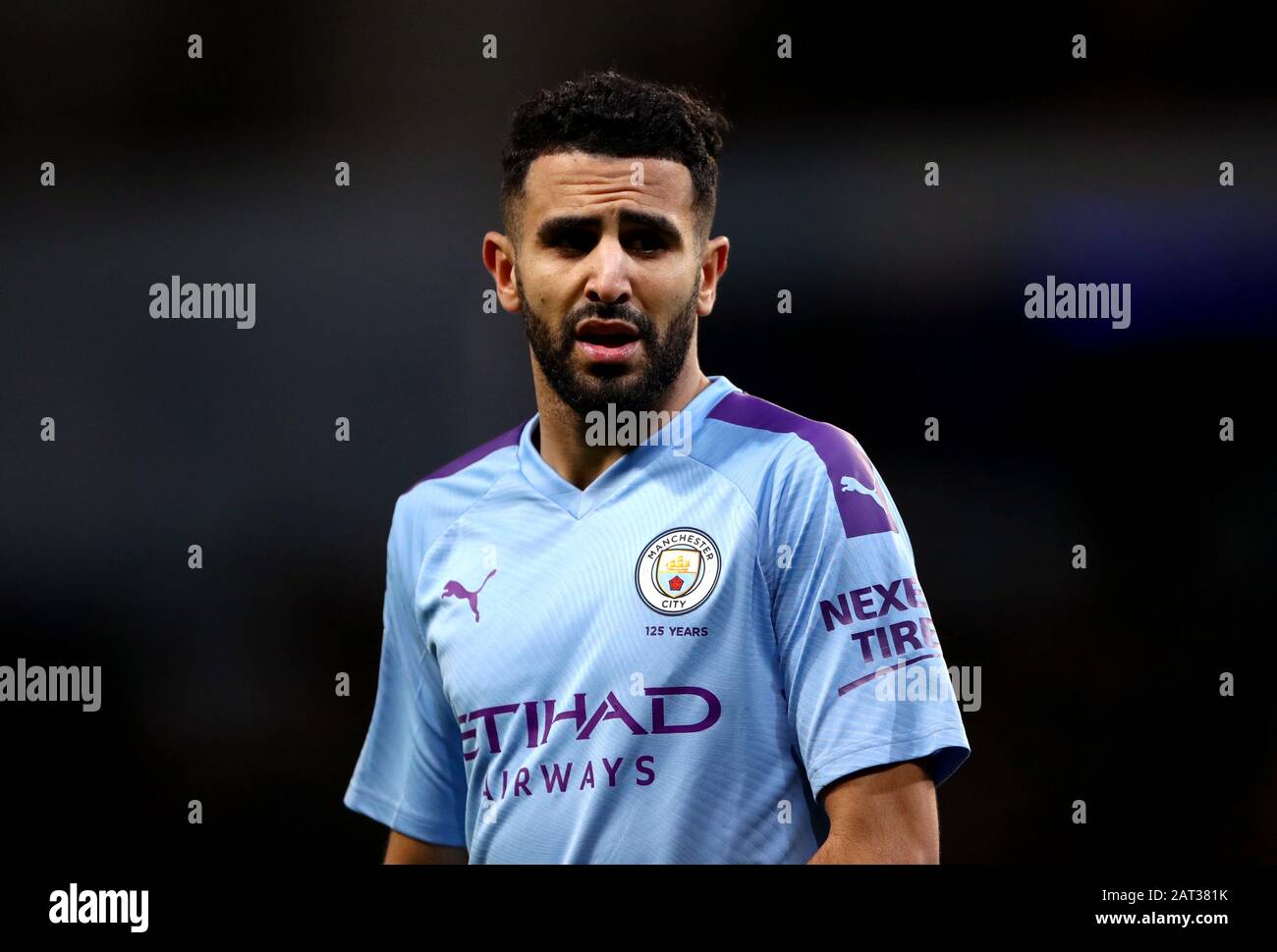 Manchester City's Riyad Mahrez during the Carabao Cup Semi Final ...