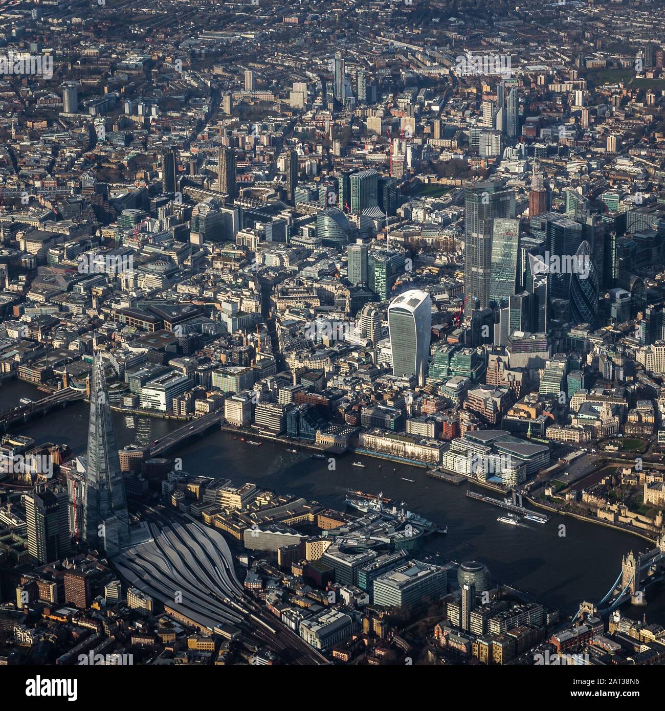 Birds eye view city of london hi-res stock photography and images - Alamy