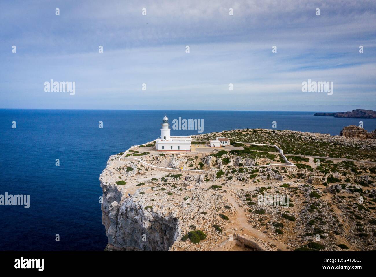 Lighthouse on cliffs Stock Photo - Alamy