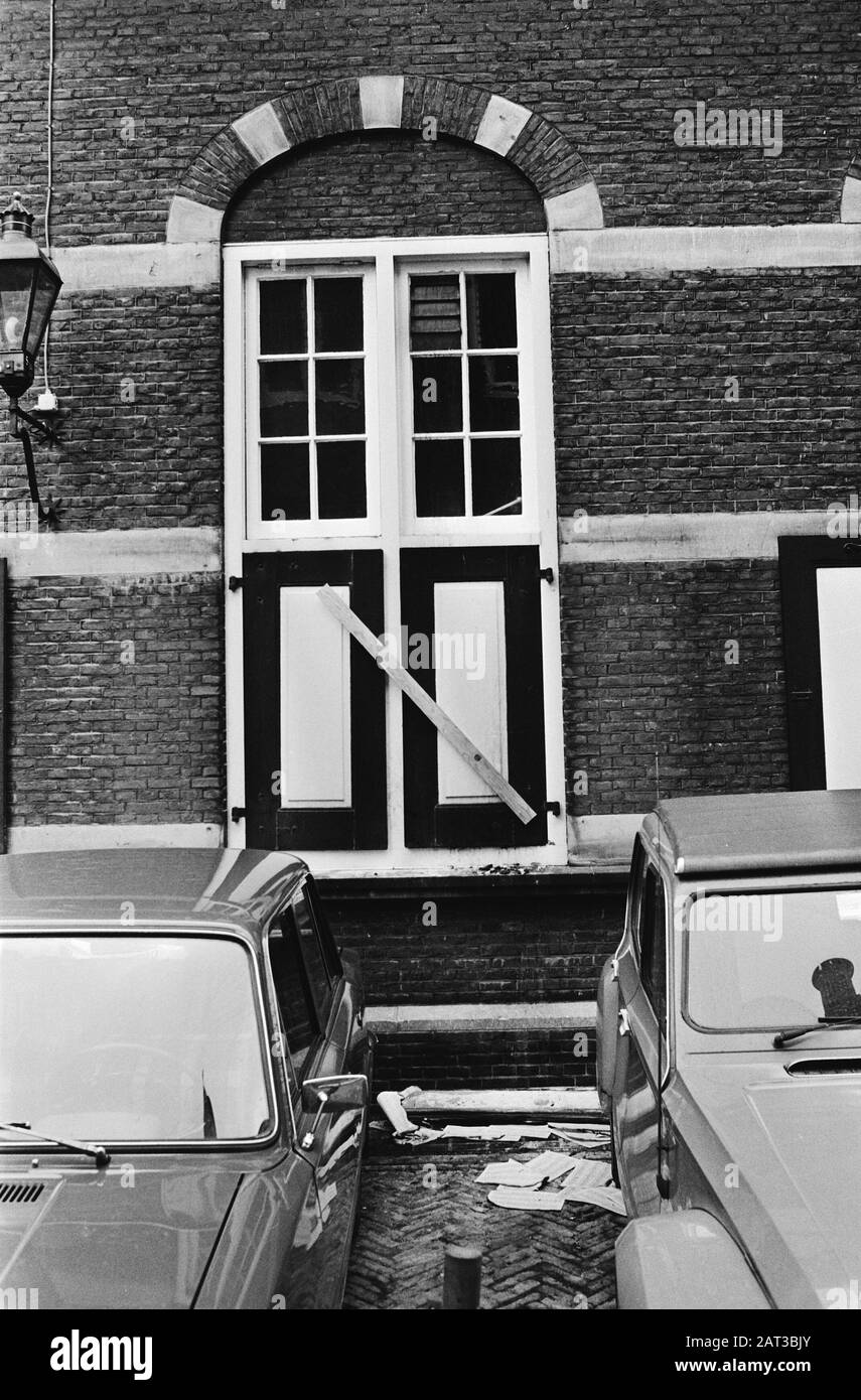 Thrown through the window Black and White Stock Photos & Images - Alamy