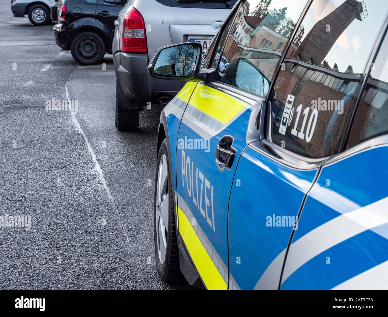 German police car parking hi-res stock photography and images - Alamy